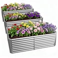 Land Guard 3PS Galvanized Metal Raised Garden Bed 6x3x2 ft, 2FT Deep ...