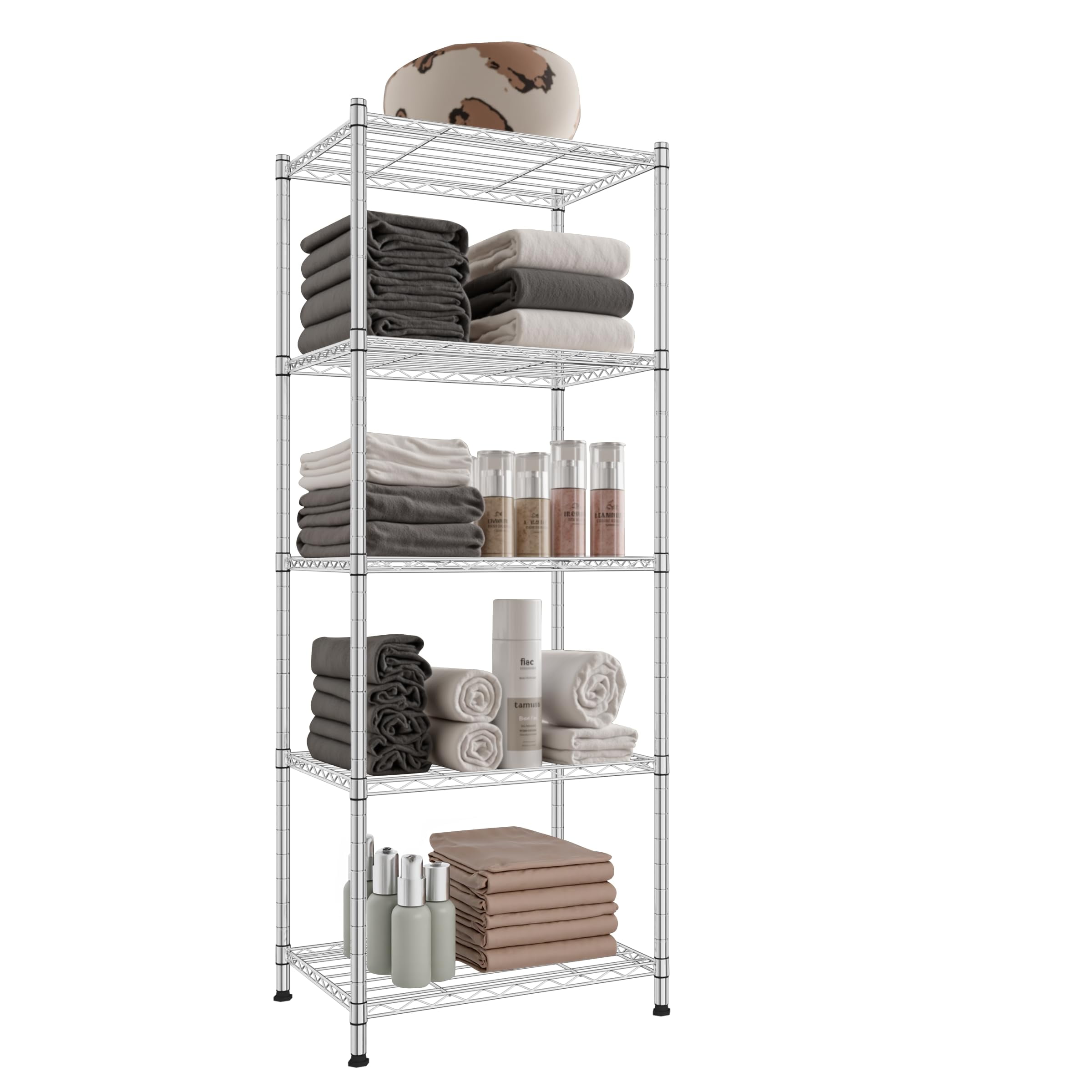 Land Guard 5 Tier Storage Racks and Shelving - Heavy Steel Material ...