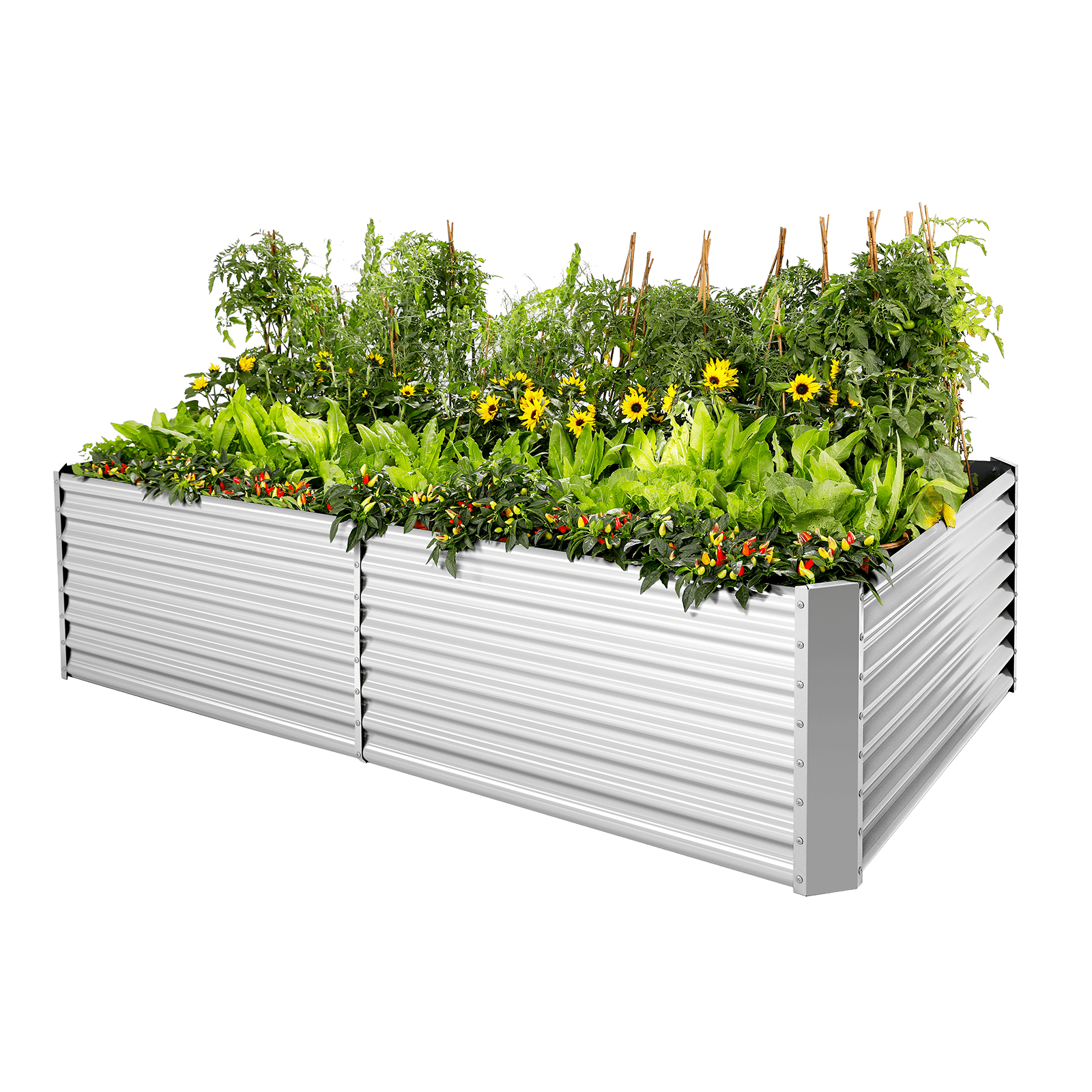 Land Guard 6x3x3ft Raised Oval Garden Beds Outdoor, Easy Assembly ...