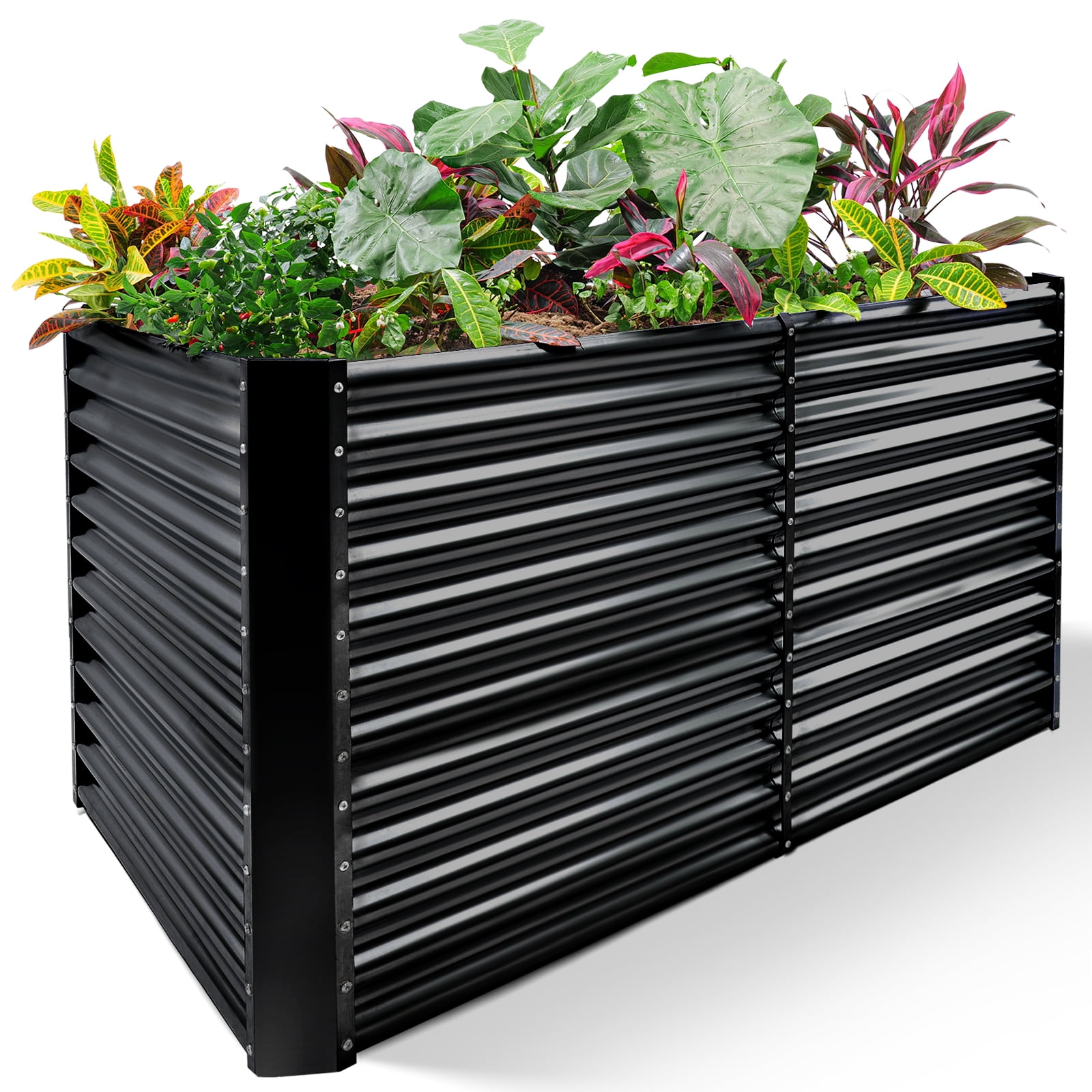 Land Guard 6x3x3ft Raised Rectangle Garden Beds Outdoor, Easy Assembly ...