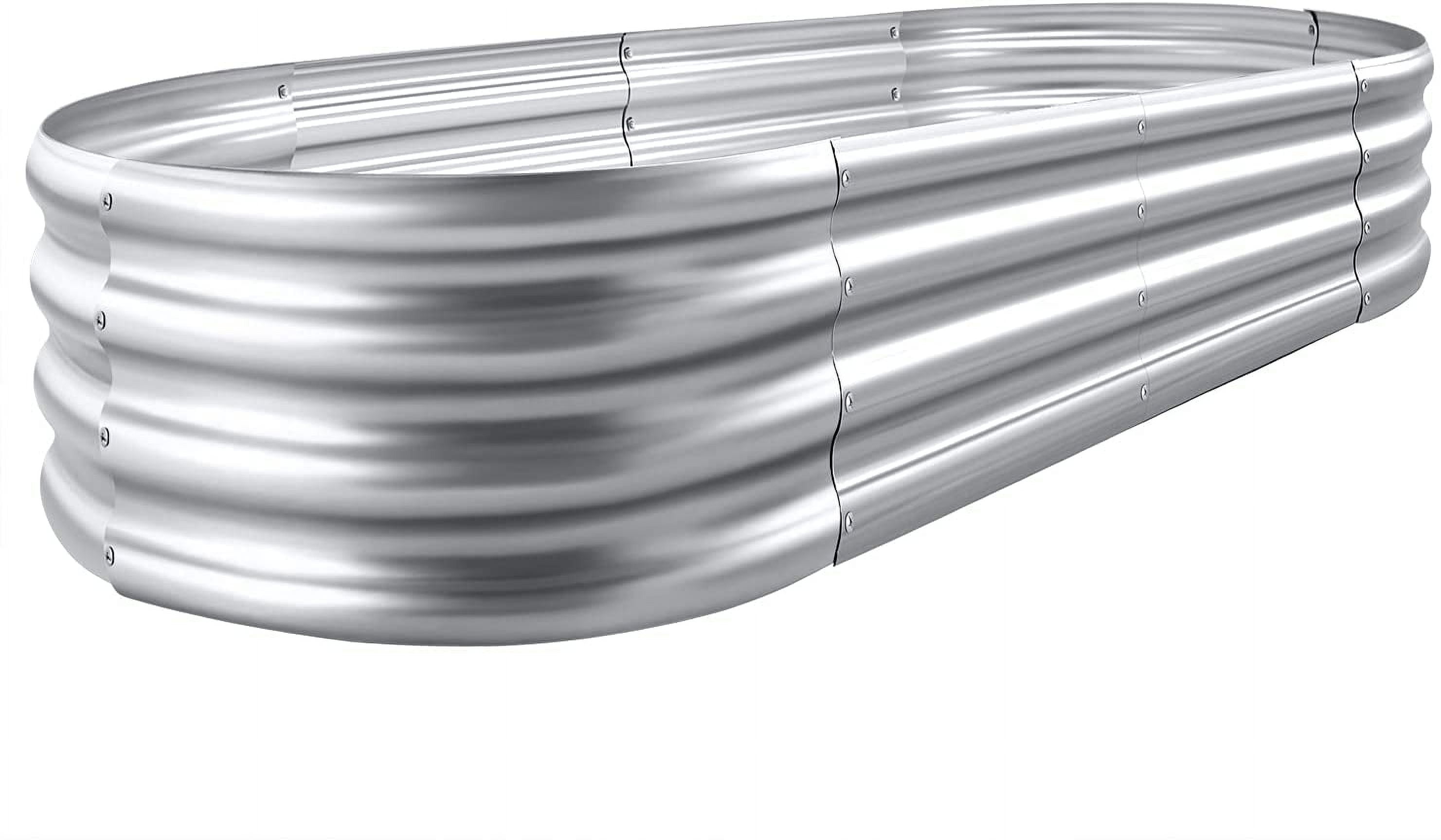 Land Guard Galvanized Raised Garden Bed Kit, Planter Boxes Outdoor ...