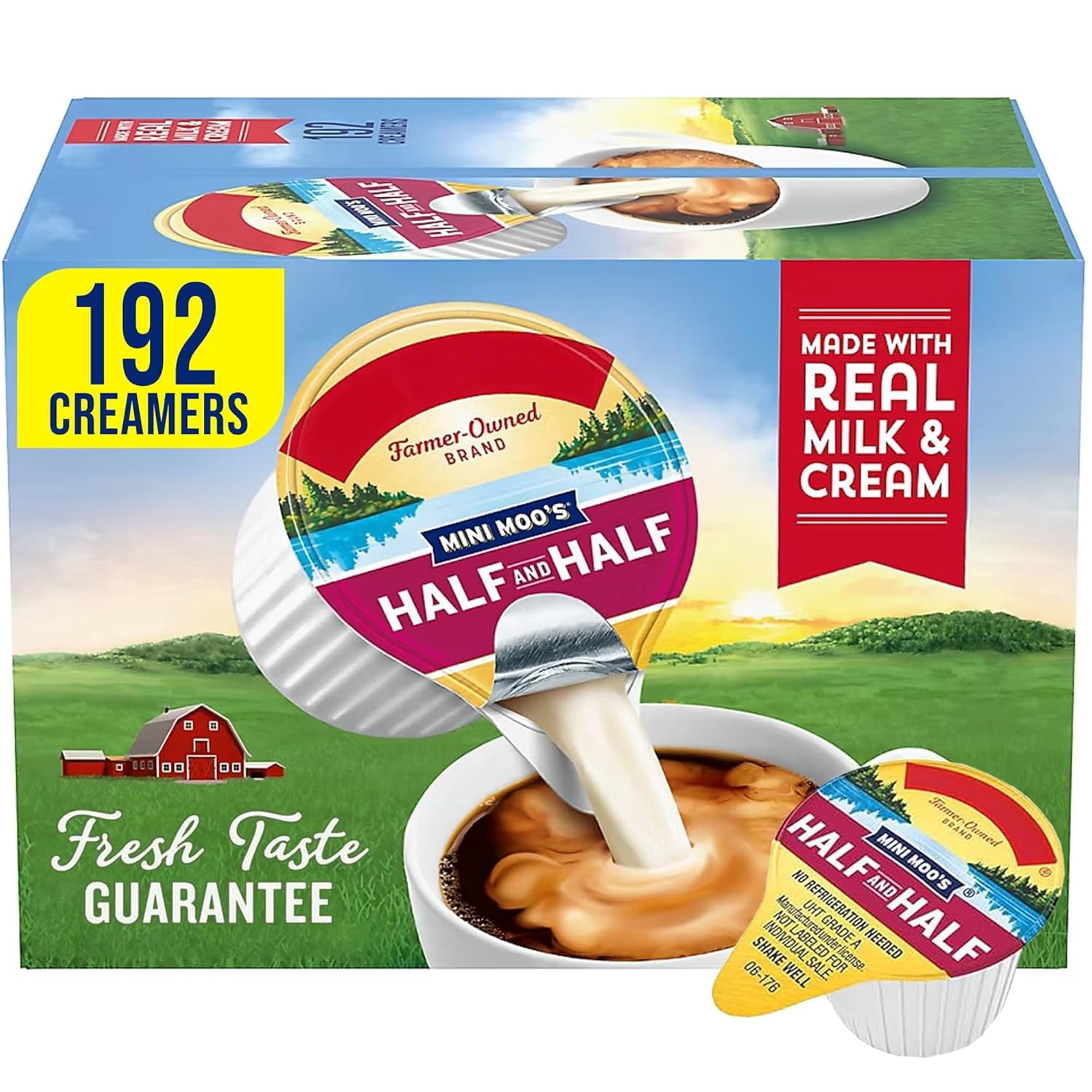 Land Mini Moo’s Half & Half Coffee Creamer Singles 192 Count | Shelf ...