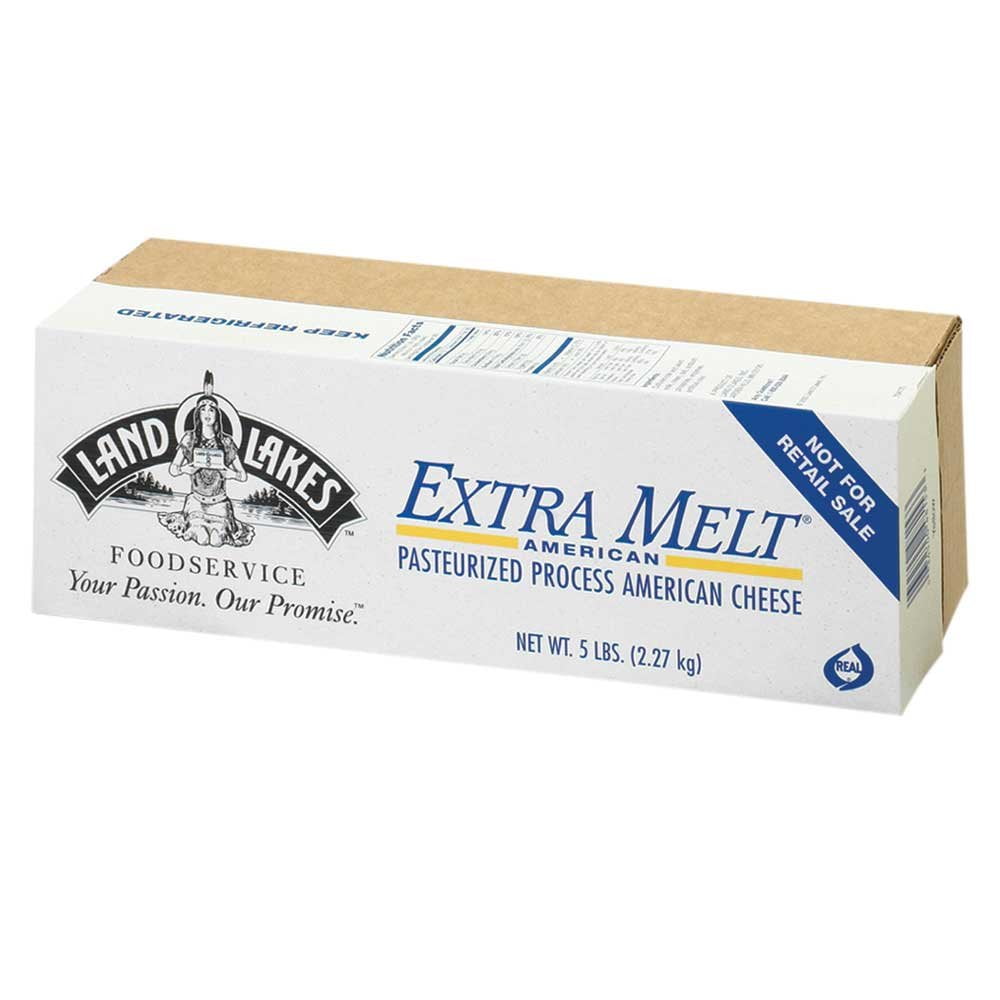 Land O Lakes American Extra Melt Yellow Process Cheese Loaf, 5 Pound ...