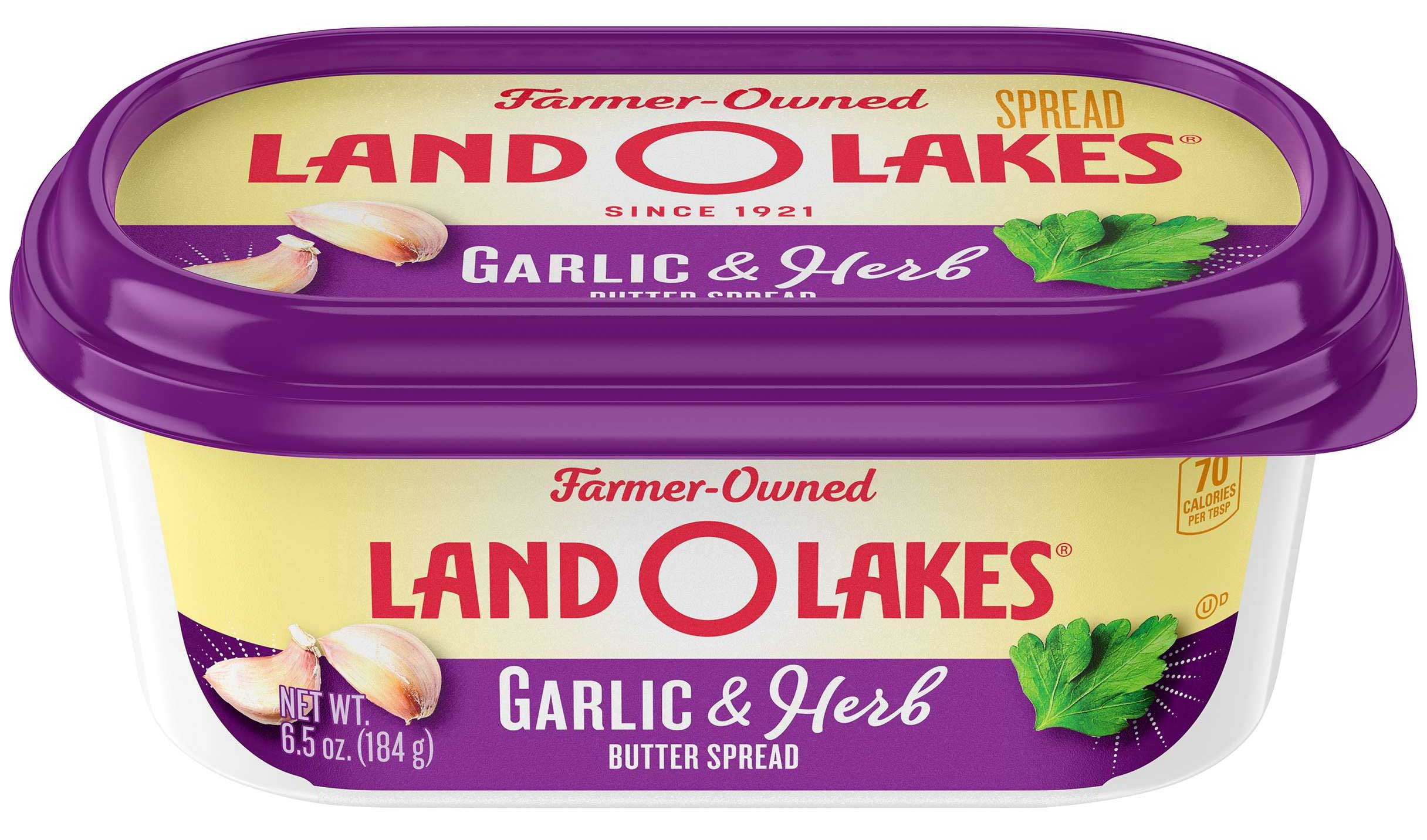 Land O Lakes Kosher Dairy Garlic and Herb Butter Spread 6.5 Oz, Box of ...
