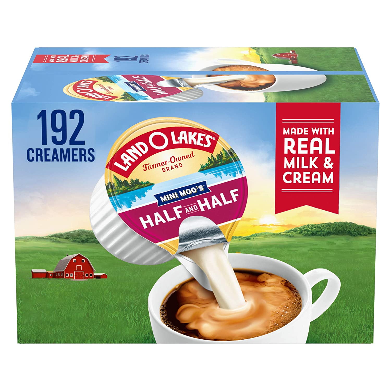 Land O Lakes Dairy Mini Moo’s Half & Half Creamer Singles, 192 Count ...