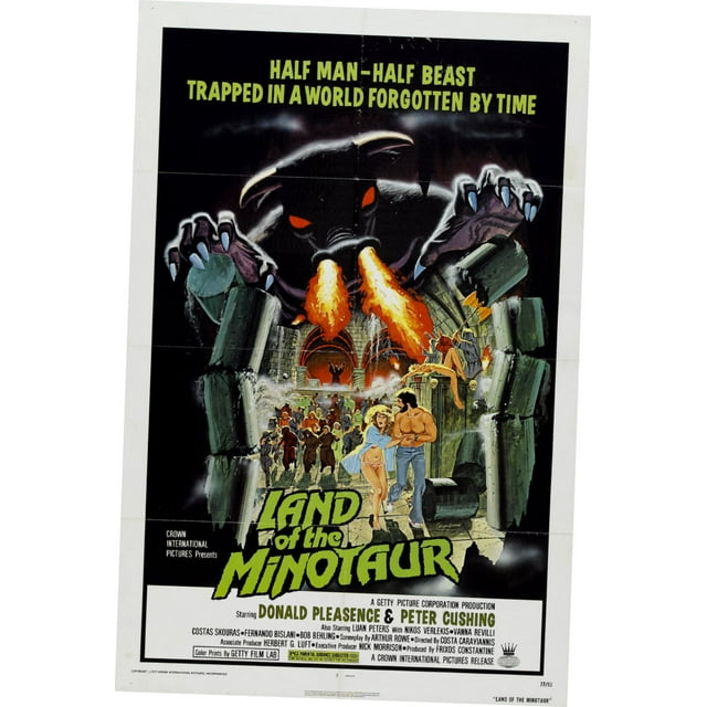 Land Of The Minotaur Movie Poster Metal Print 12x16 12x16 Square Adults ...