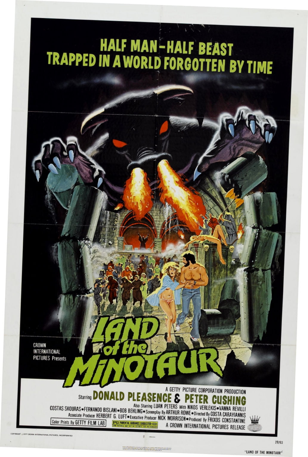 Land Of The Minotaur Movie poster Metal Sign 8inx 12in Metal Print 8x12 ...