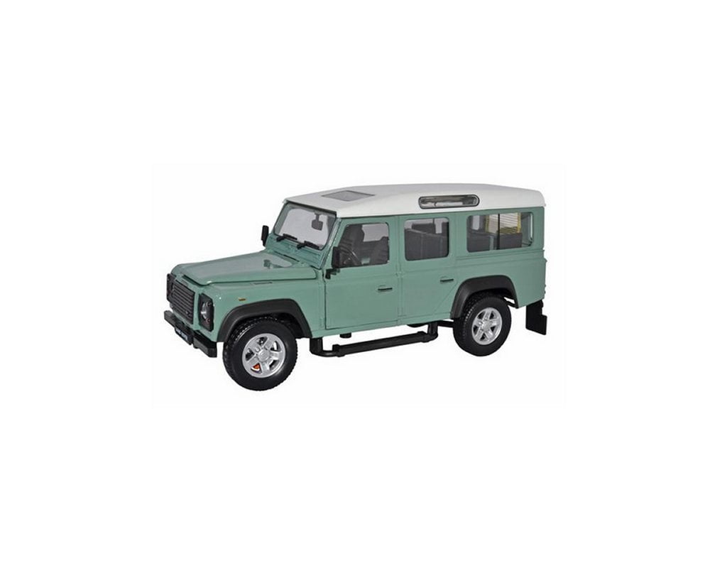 Land Rover Defender 110 Diecast Model 1:24 Green and White - Walmart.com