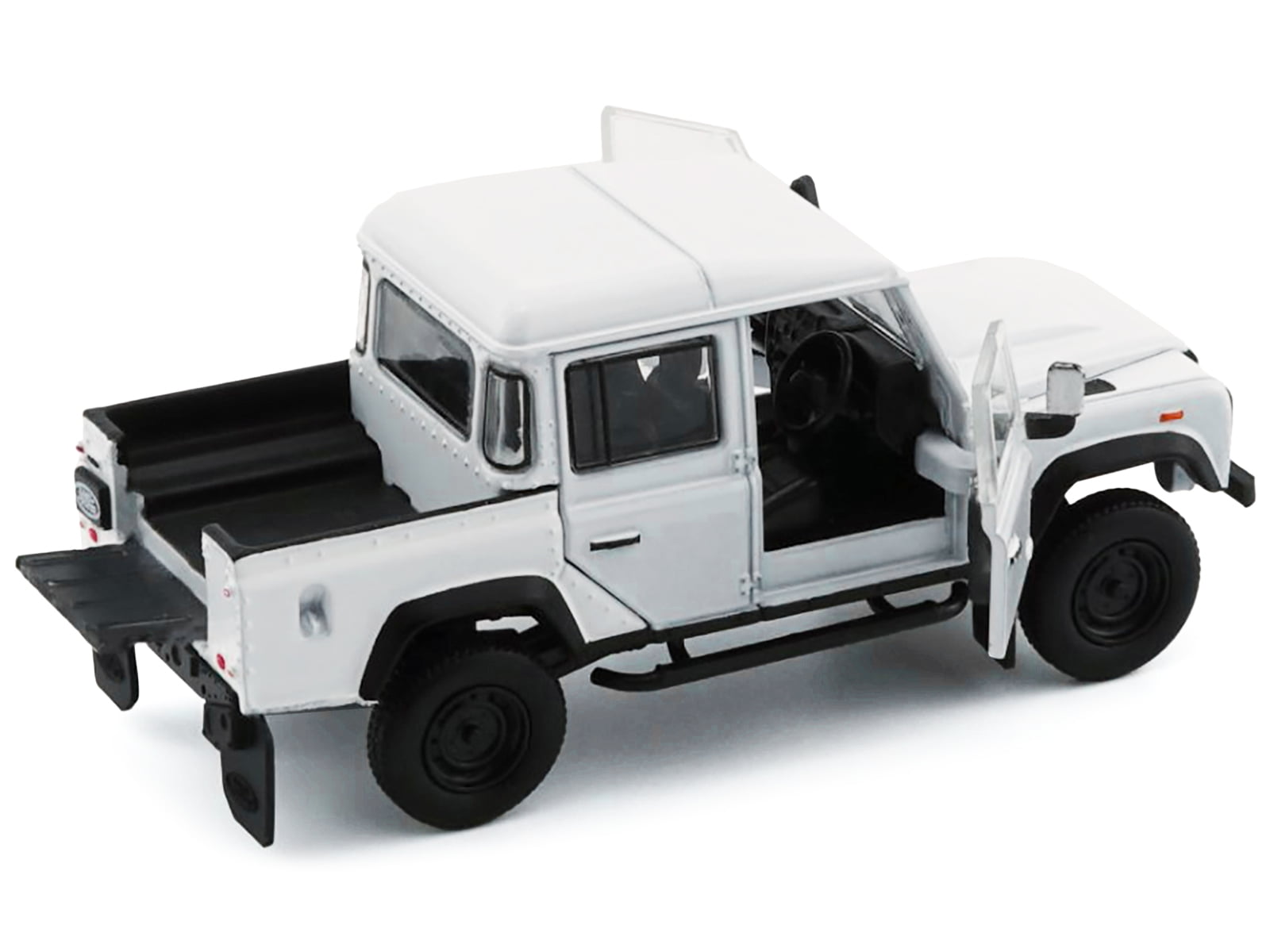 Land Rover Defender 110 Pickup Truck White with Extra Wheels 1/64 ...