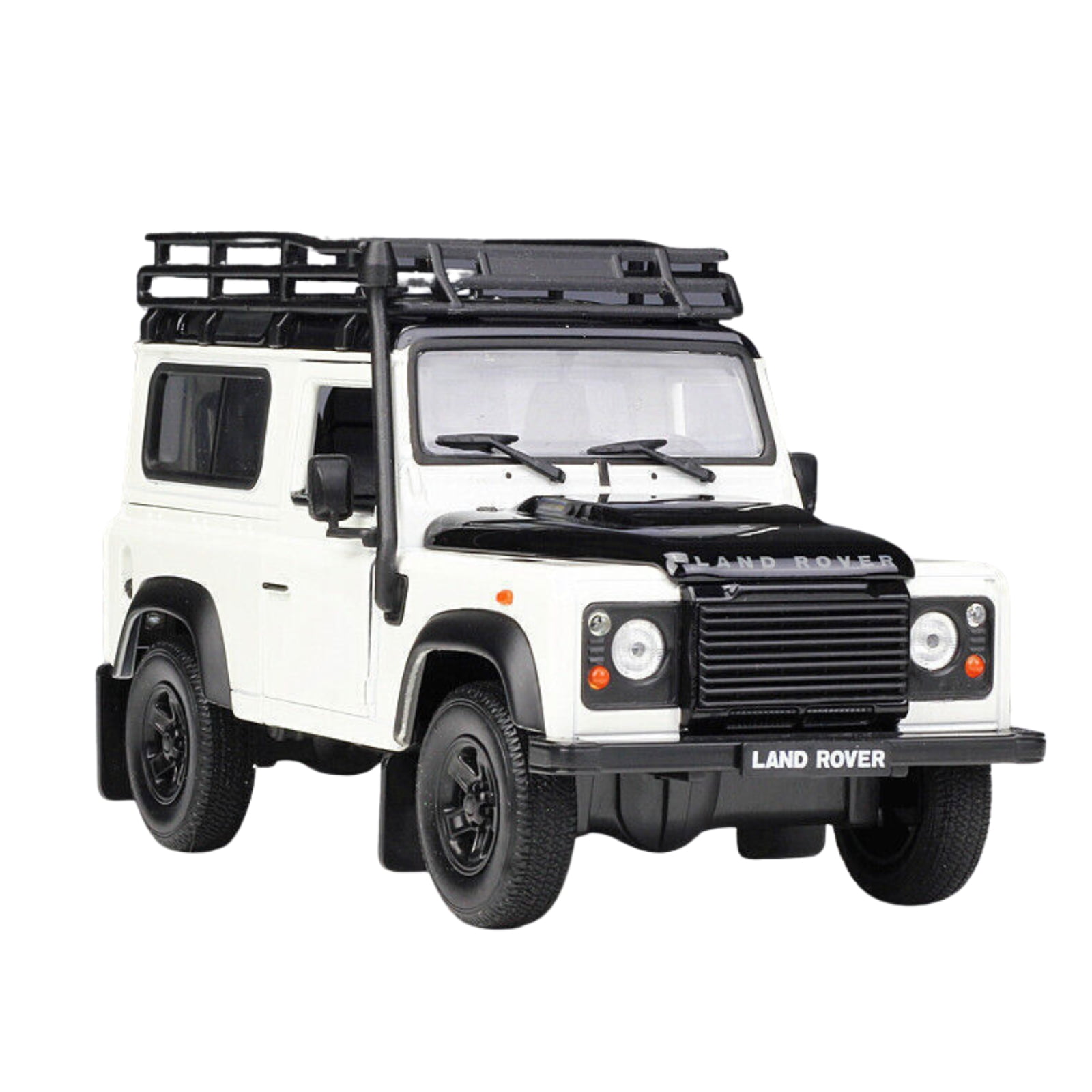 Land Rover Defender Diecast Model 1:24 scale White/Black - Walmart.com