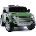 Land Rover Defender 12V Kids Ride On Car with LED Lights, Leather Seat ...