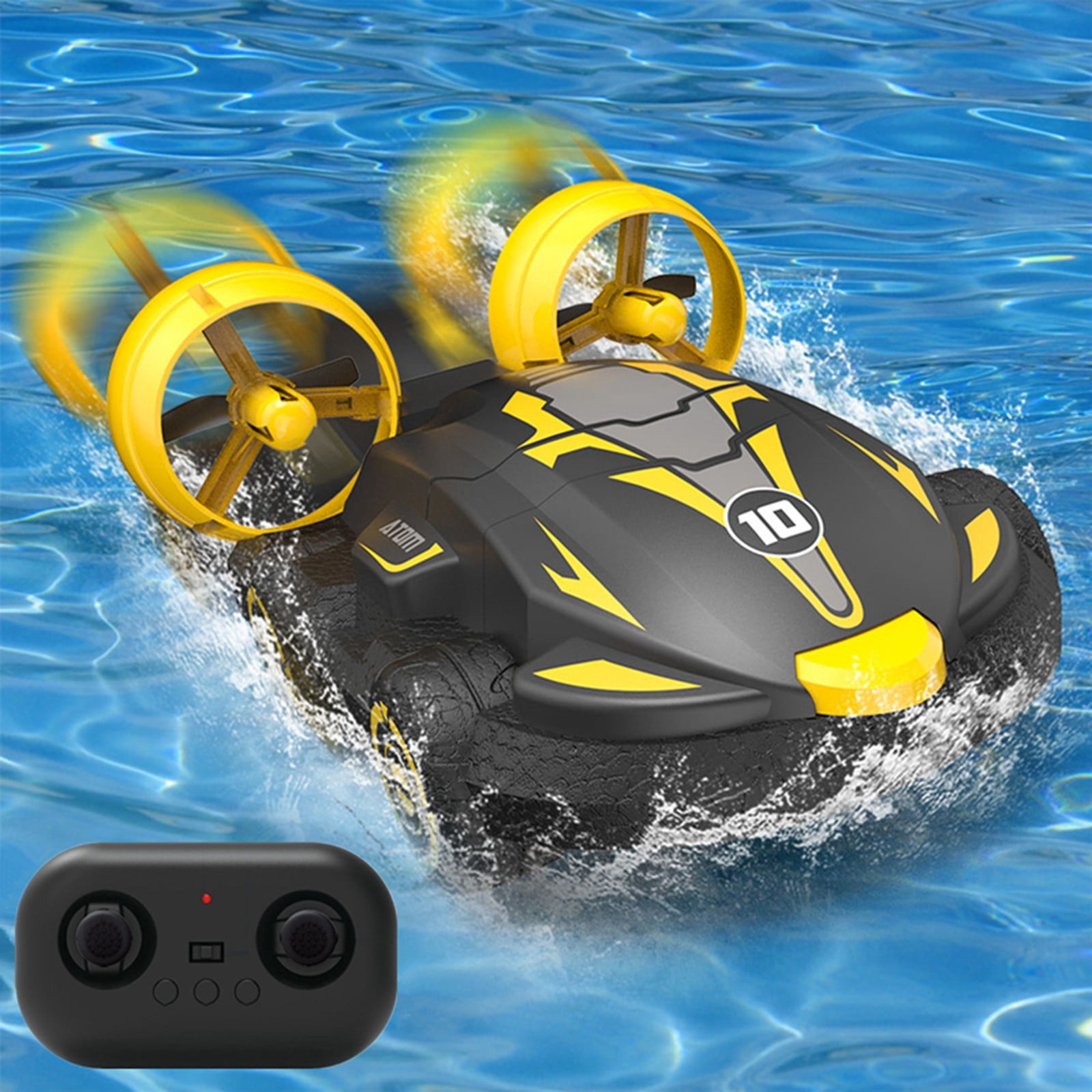 Land & Sea Two-In-One Remote Control Hovercraft Speedboat Drift Car ...