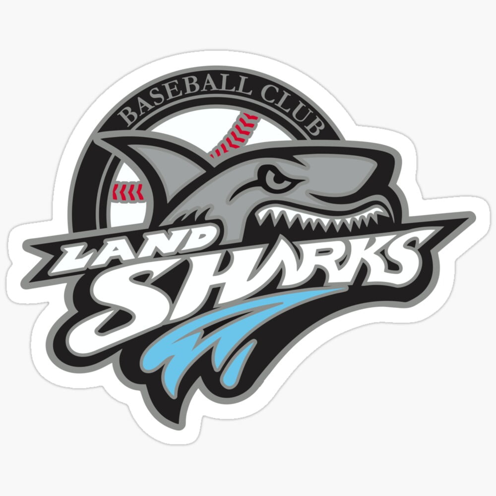Land Sharks Baseball Club Sticker Phone Decal Water Bottle Stickers Car ...