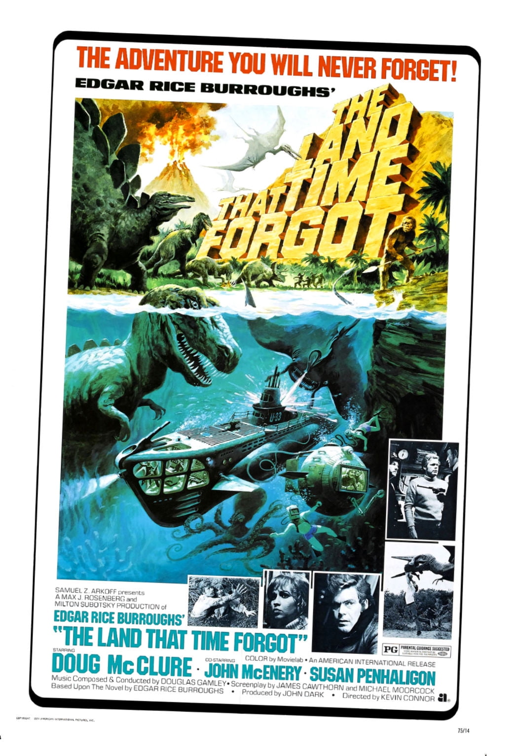 Land That Time Forgot Movie Poster Metal Print 12x16 12x16 Square ...