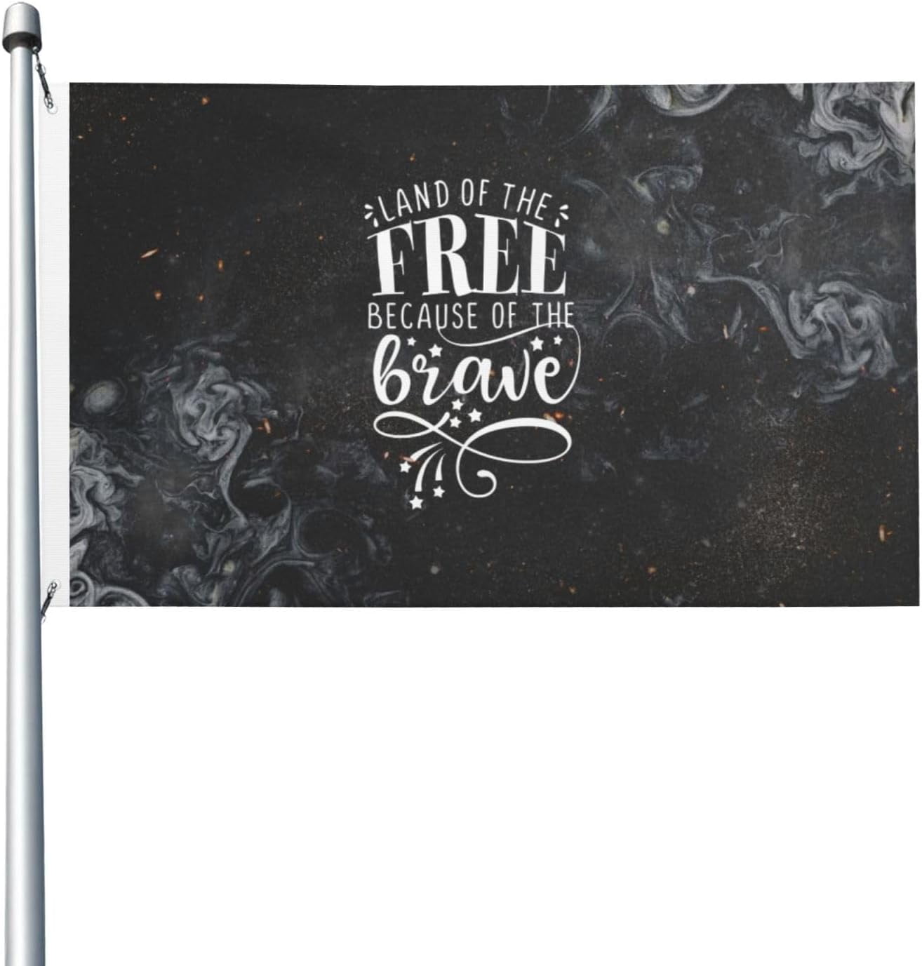 Land of The Free Because of The Brave Yard Flag Double Sided Decorative ...