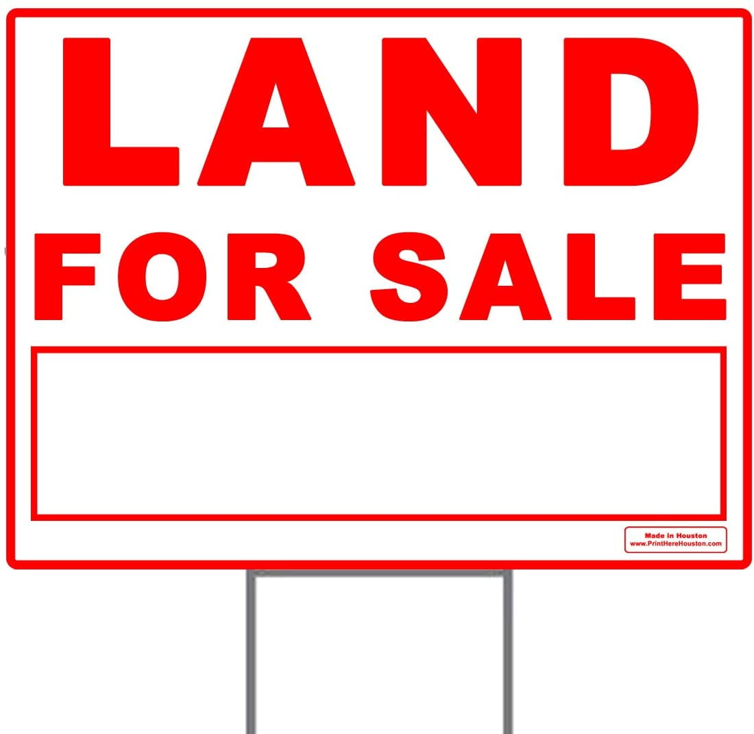 Signs 'R Us Land for Sale Kit: 18x24" UV Ink, Corrugated Plastic ...