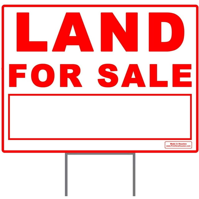 Signs 'R Us Land for Sale Kit: 18x24" UV Ink, Corrugated Plastic ...