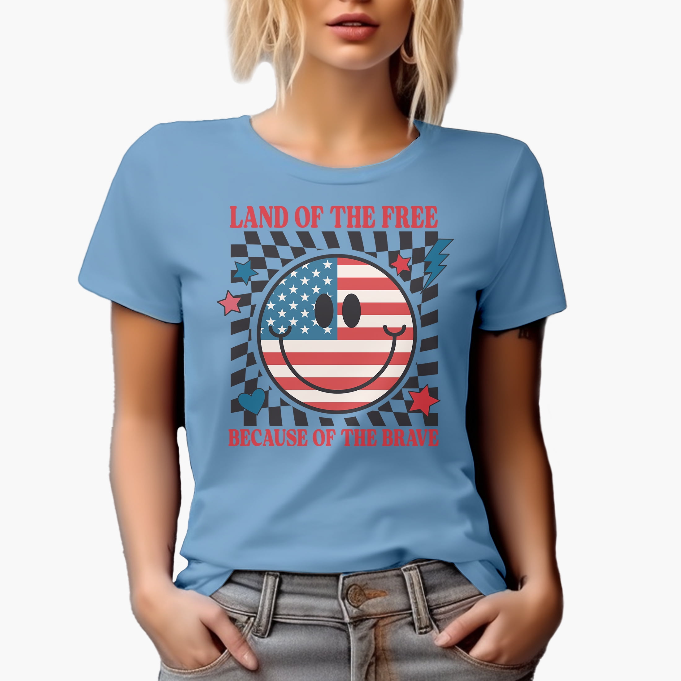 Land of the Free Because of the Brave, 90s Retro Veterans Day Art Merch ...