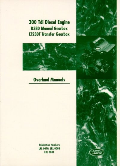 Land-rover Diesel 300 Tdi Engine Overhaul Manual - Walmart.com