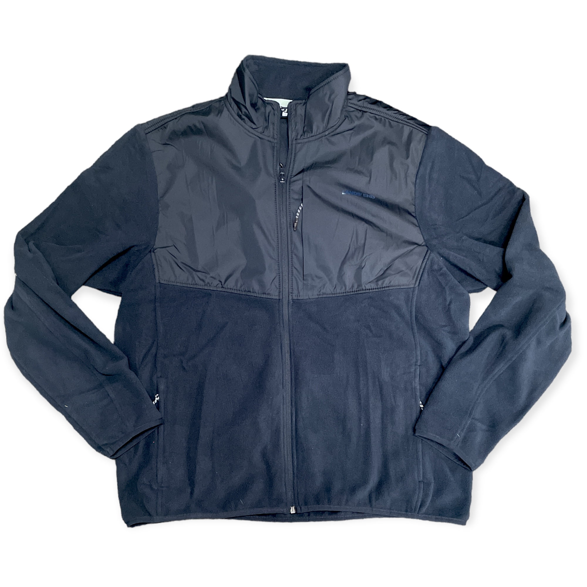 Land's End Men's Full-Zip T200 Midweight Fleece Jacket (Radiant Navy, L ...