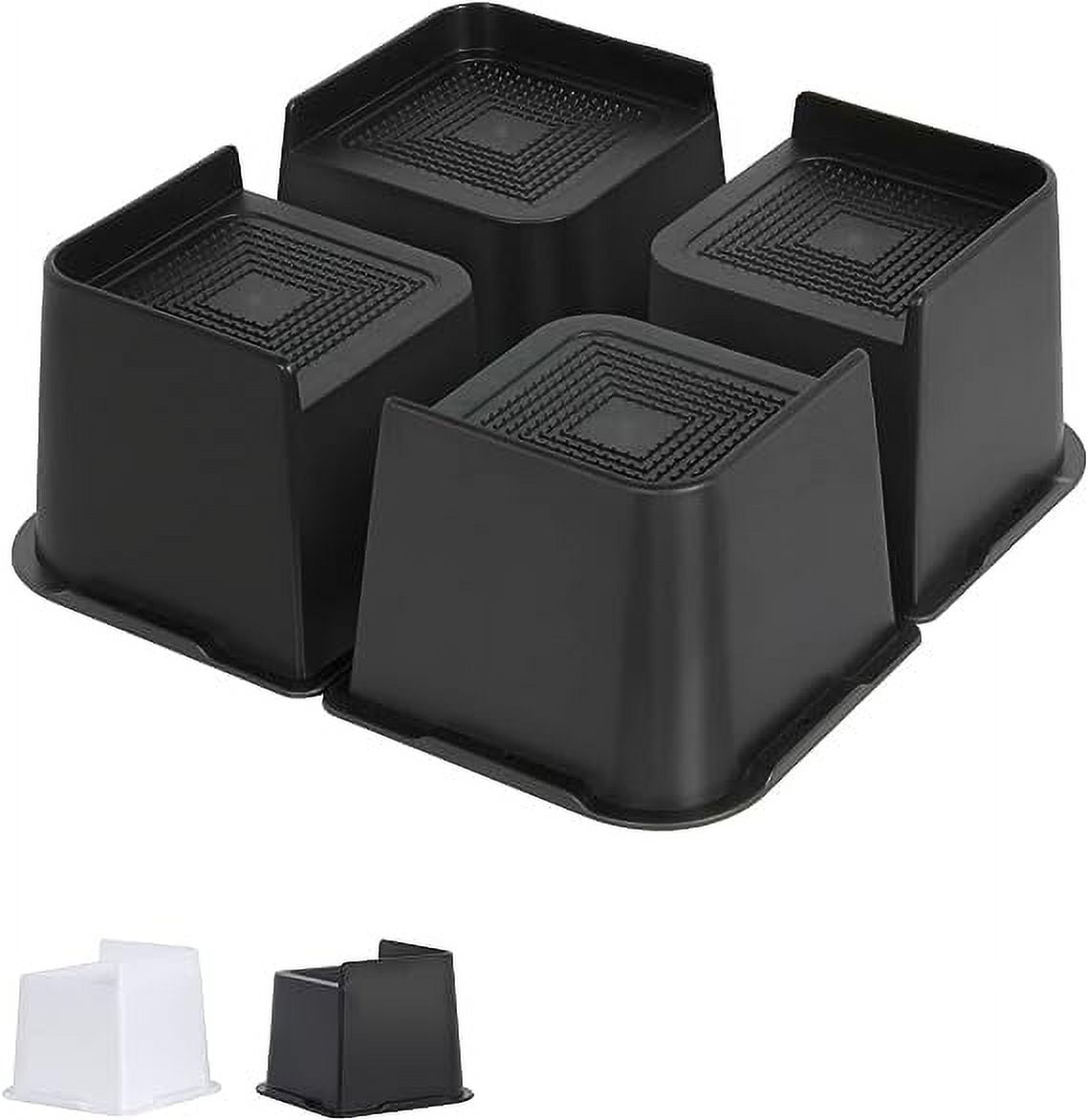 LandHope Heavy Duty Furniture Risers, 4 Inch, Supports 5000 lbs (4 Pack ...
