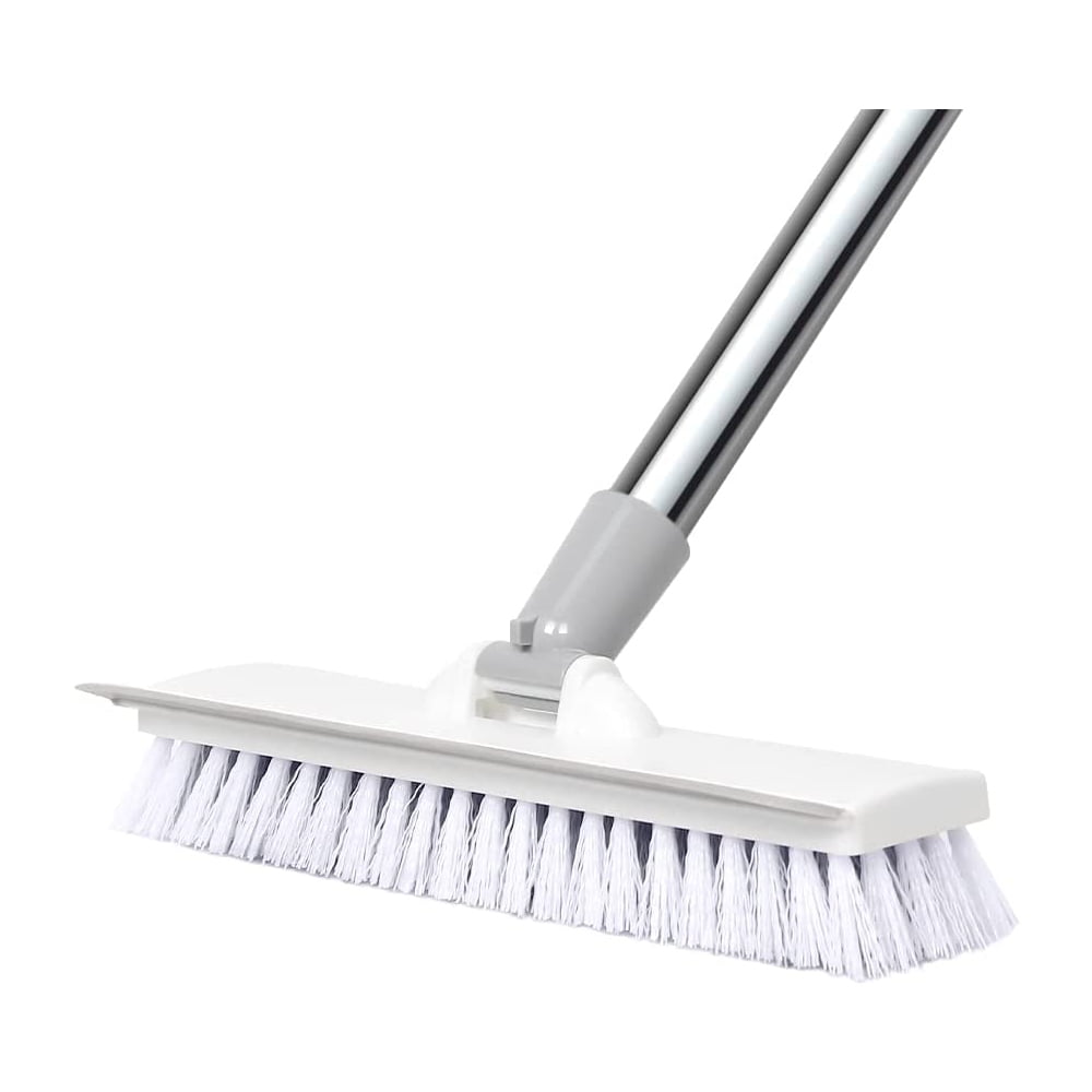 LandHope Hard Floor Scrubber Brush,45"Long Handle Stiff Bristles ...