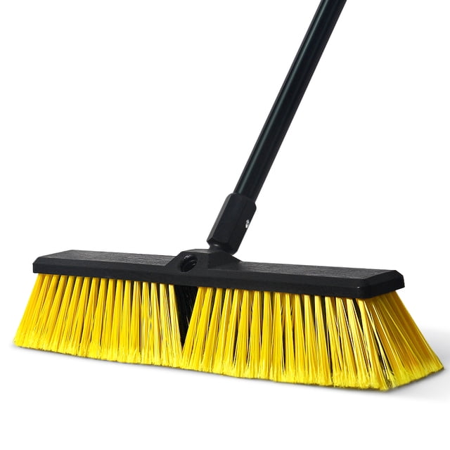 LandHope Push Broom for Outdoor,17.7"Wide Heavy-Duty Floor Scrub Brush ...