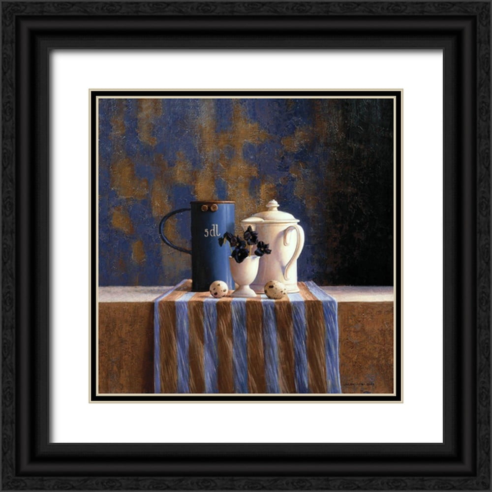 Landa, Julien 20x20 Black Ornate Wood Framed with Double Matting Museum ...