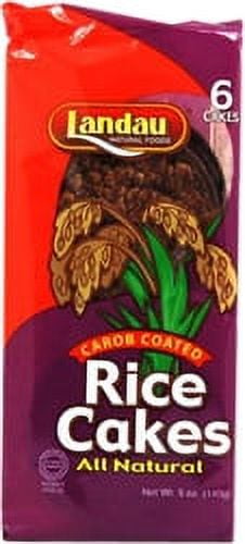 Landau Kosher All Natural Rice Cakes Carob Coated - 6 Cakes - Walmart.com