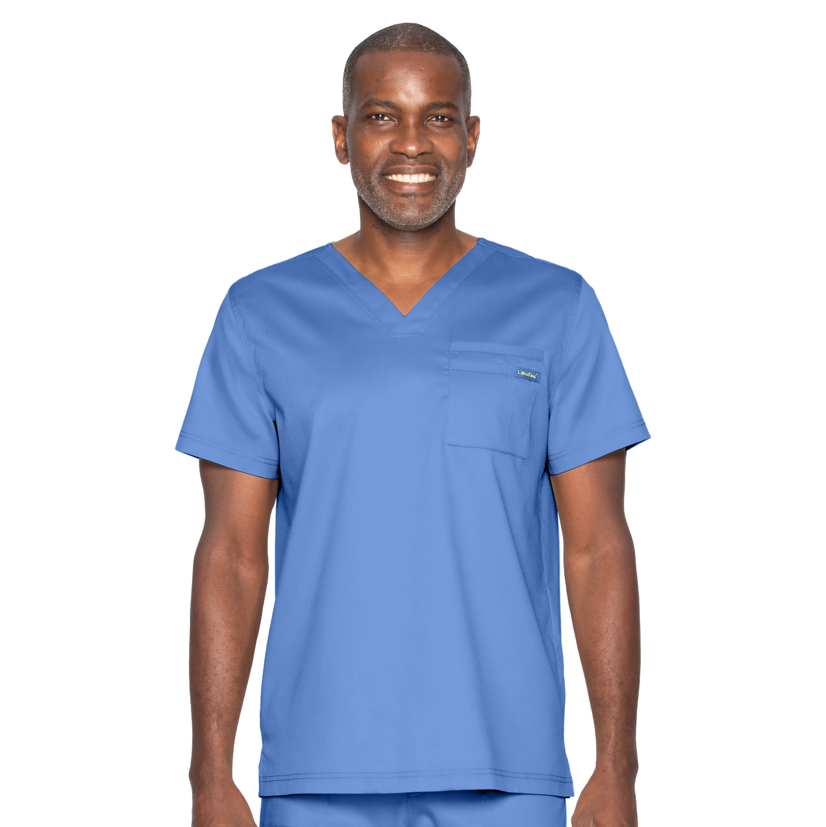 Landau ProFlex Tailored Fit Comfort Stretch 2-Pkt V-Neck Scrub Top for ...