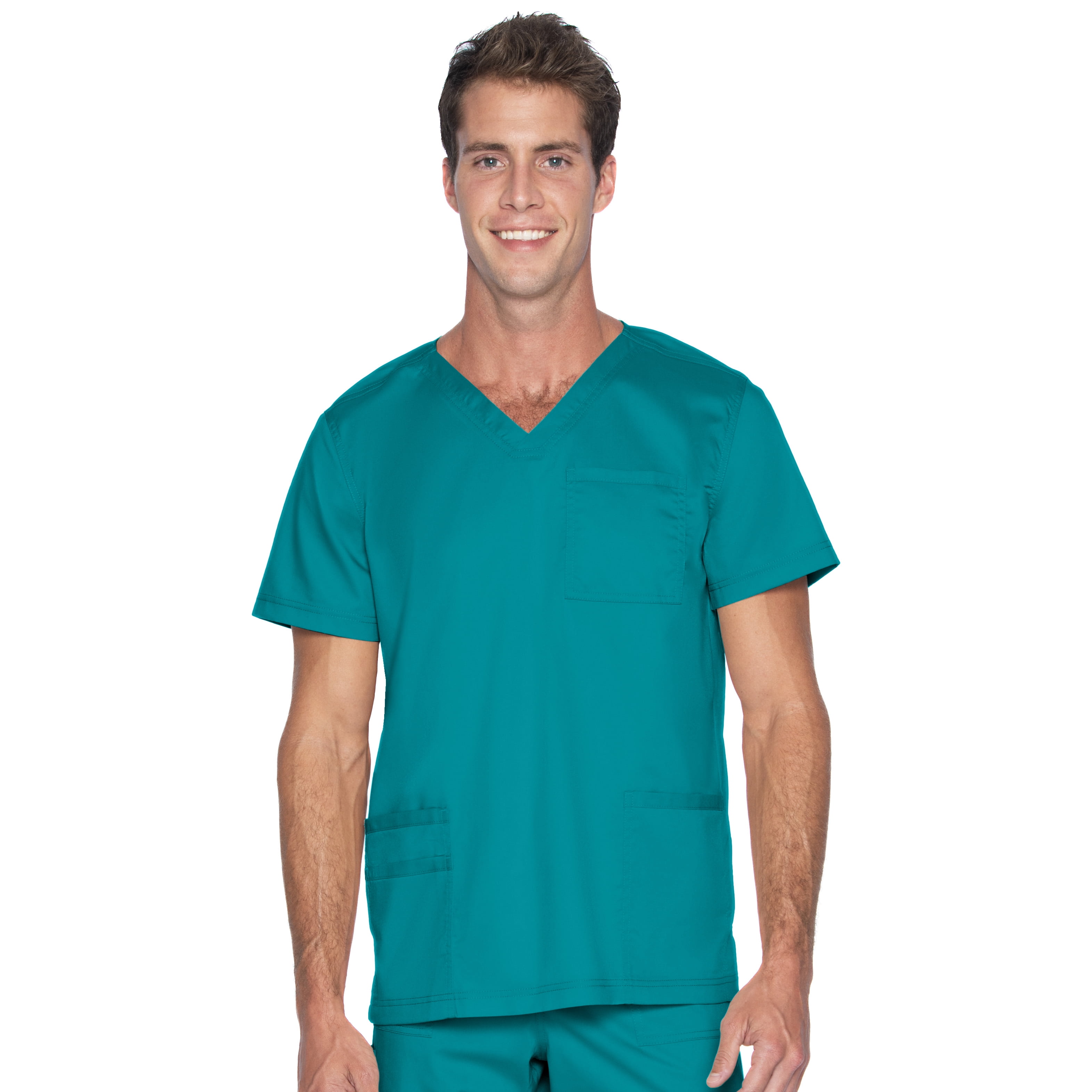 Landau ProFlex Tailored Fit Comfort Stretch 4-Pkt V-Neck Scrub Top for ...