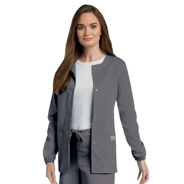 Landau Women's Snap Front Warm-up Scrub Jacket - Walmart.com
