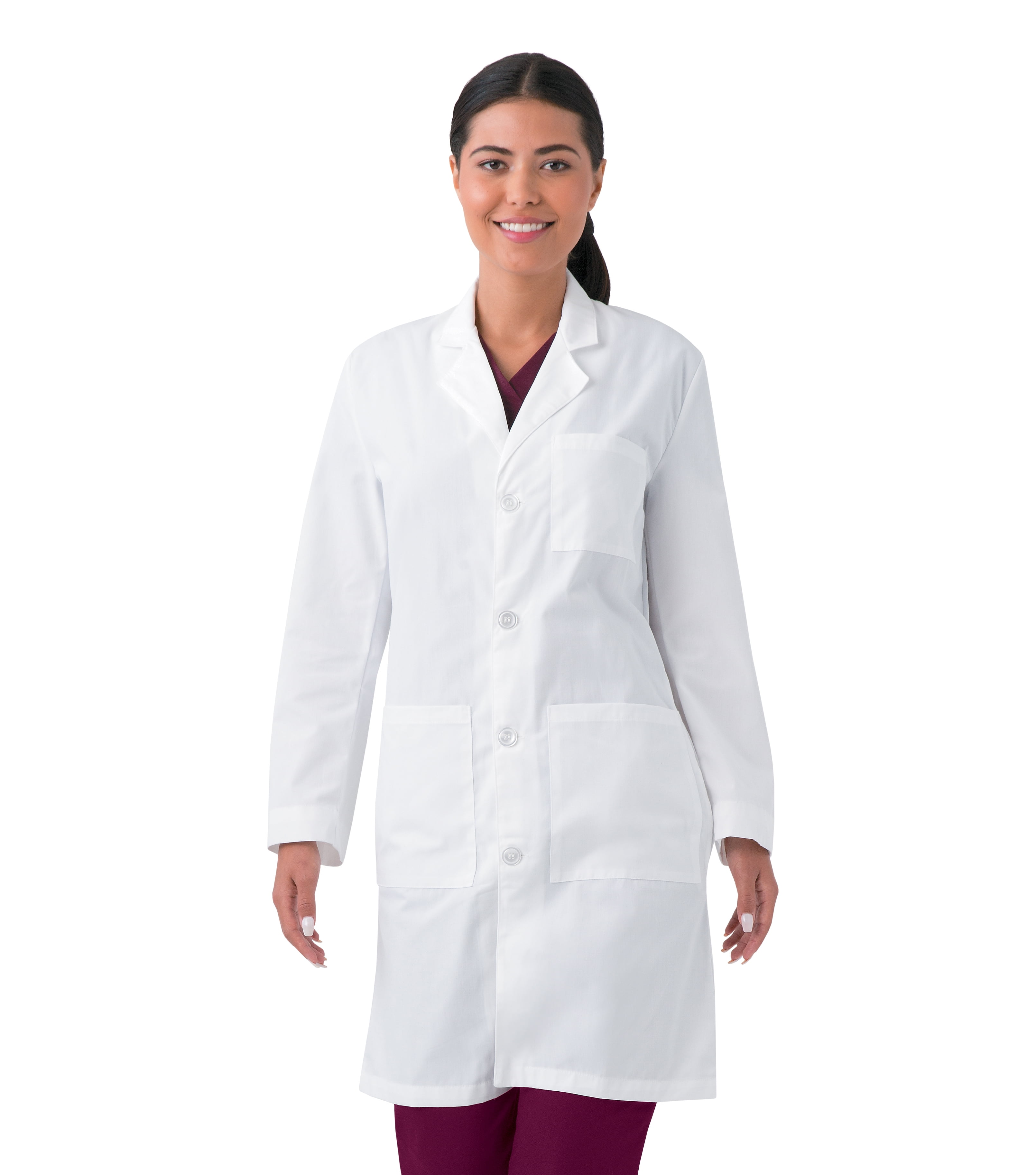 Landau Unisex Relaxed Fit 3-Pocket Full-Length Lab Coat 3187 - Walmart.com