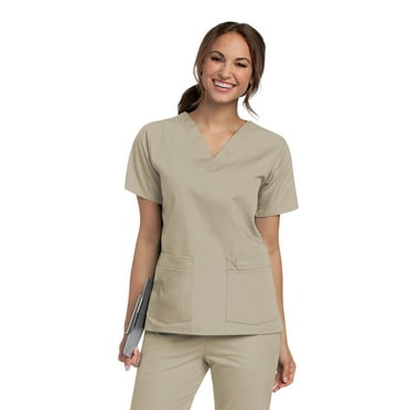 ScrubZone by Landau Women's Plus V-Neck Scrub Top, Style 70221 ...