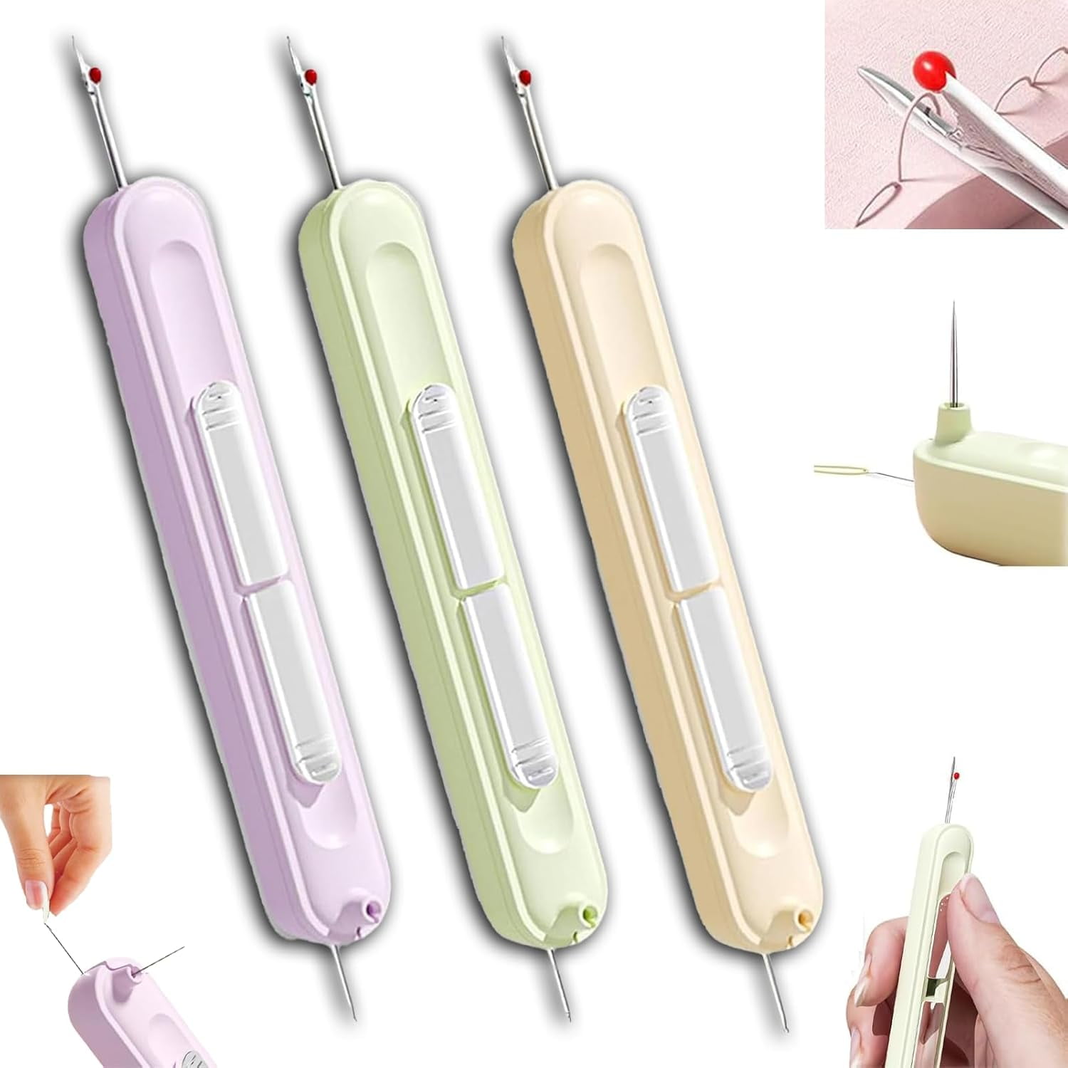 Landepend Needle Threader, 2-in-1 Needle Threader and Seam Ripper Tool ...