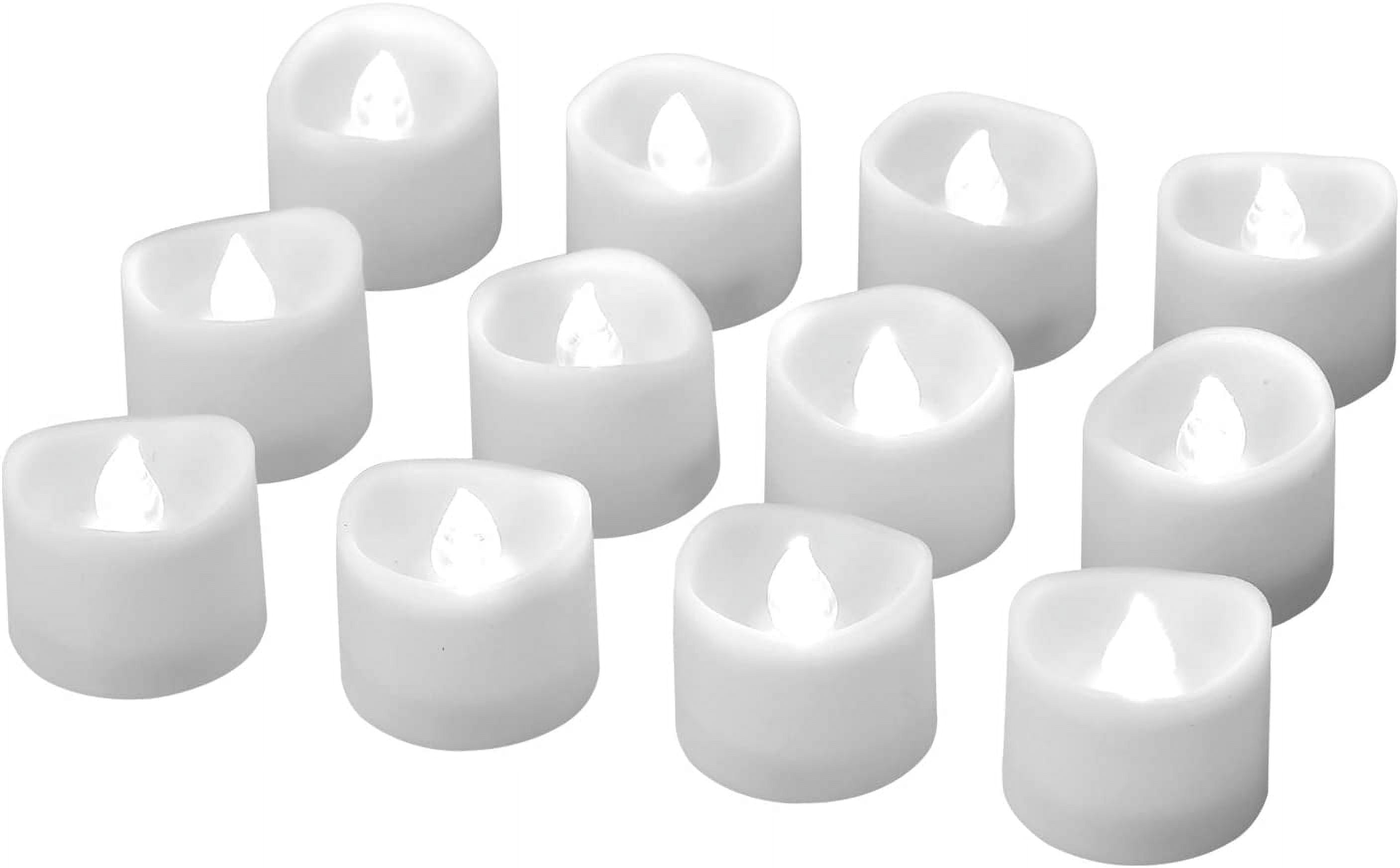 Lander LED Tea Lights Flameless Candle with Timer, 6 Hours on and 18 ...