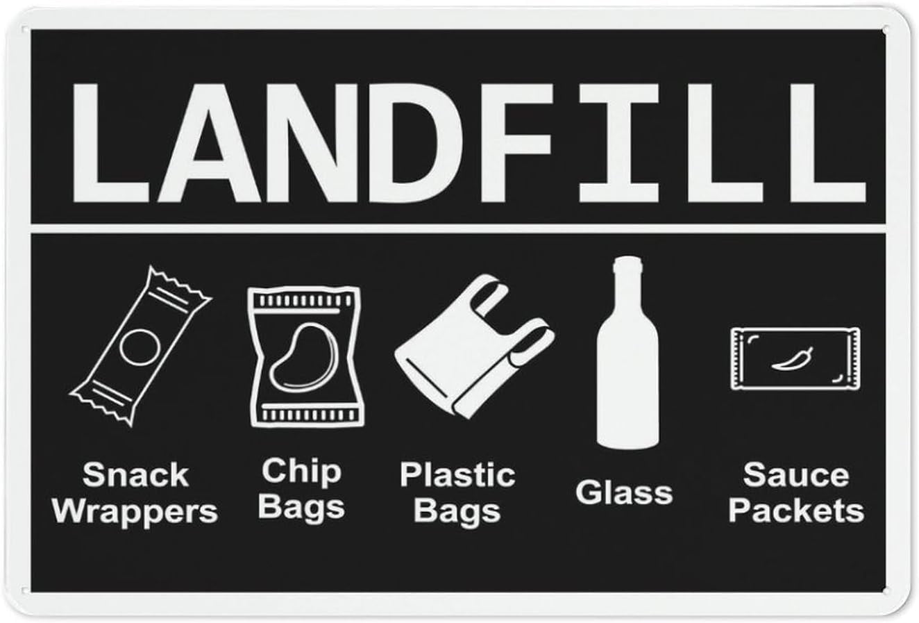 Landfill Sign 8X12 Inch Rust Free Aluminum Easy To Read Sturdy Keep Out ...