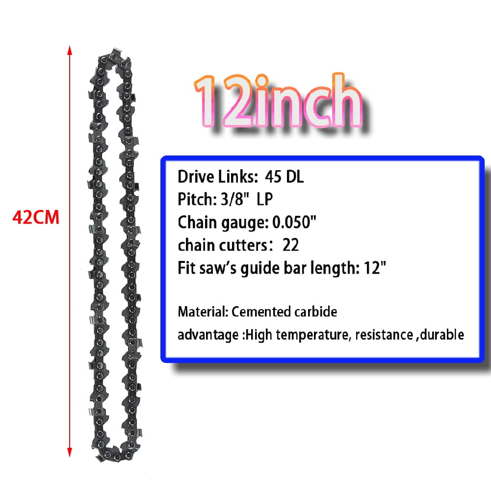Landgoo 12 Inch Chainsaw Chain 3/8" Pitch 0.050"Gauge 45 DRIVE LINKS ...