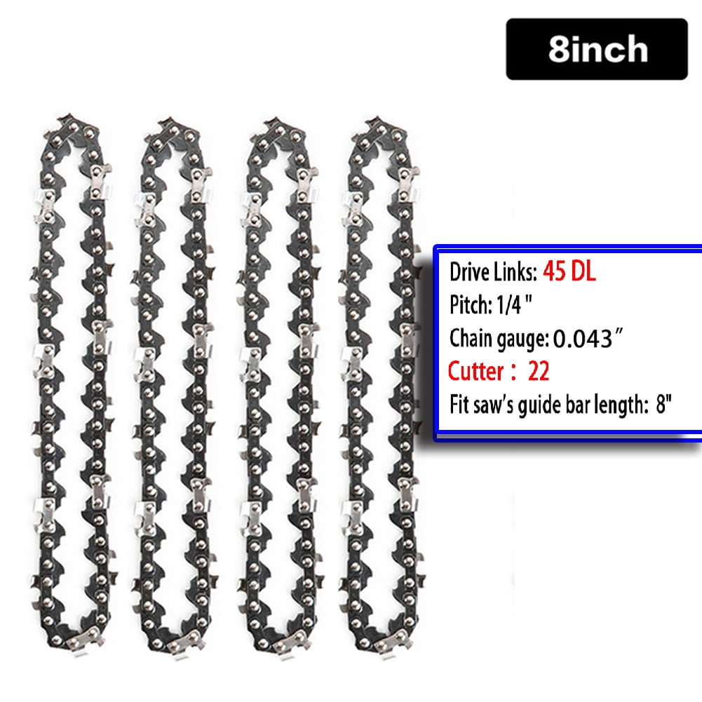 Landgoo 8 Inch Chainsaw Chain, 1/4 Pitch, 0.043 Gauge, 45 Drive Links ...