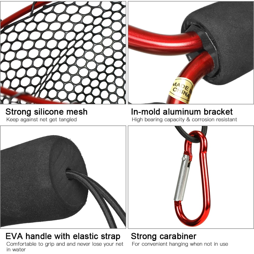 Landing Net,Handle With And Net Alloy With And Carabiner Alloy Pole ...