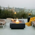 Landing View 40 Inch Square Concrete Natural Gas Fire Pit Table in Gray ...