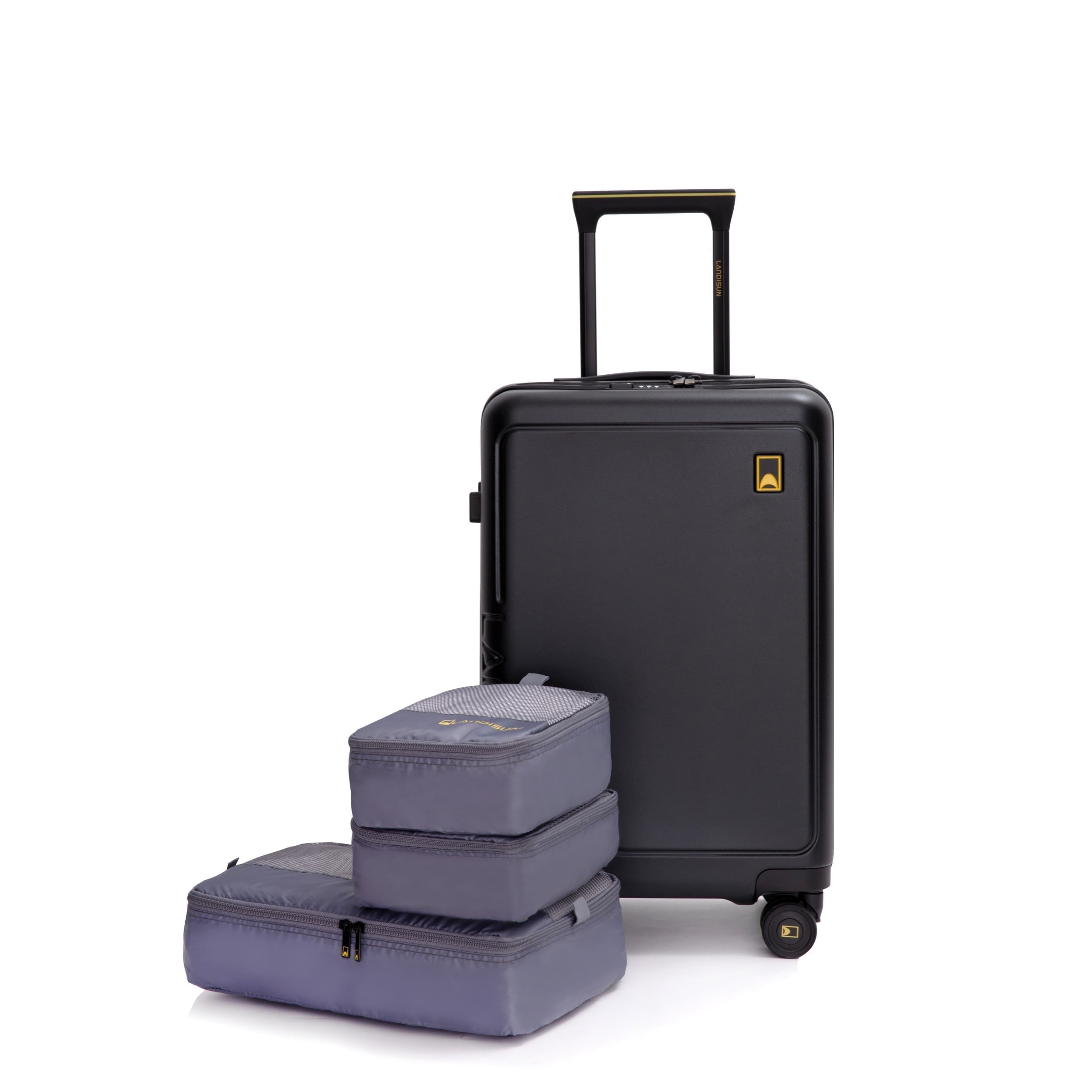 Landisun Carry on Luggage 4 piece Luggage set with TSA Lock Spinner ...