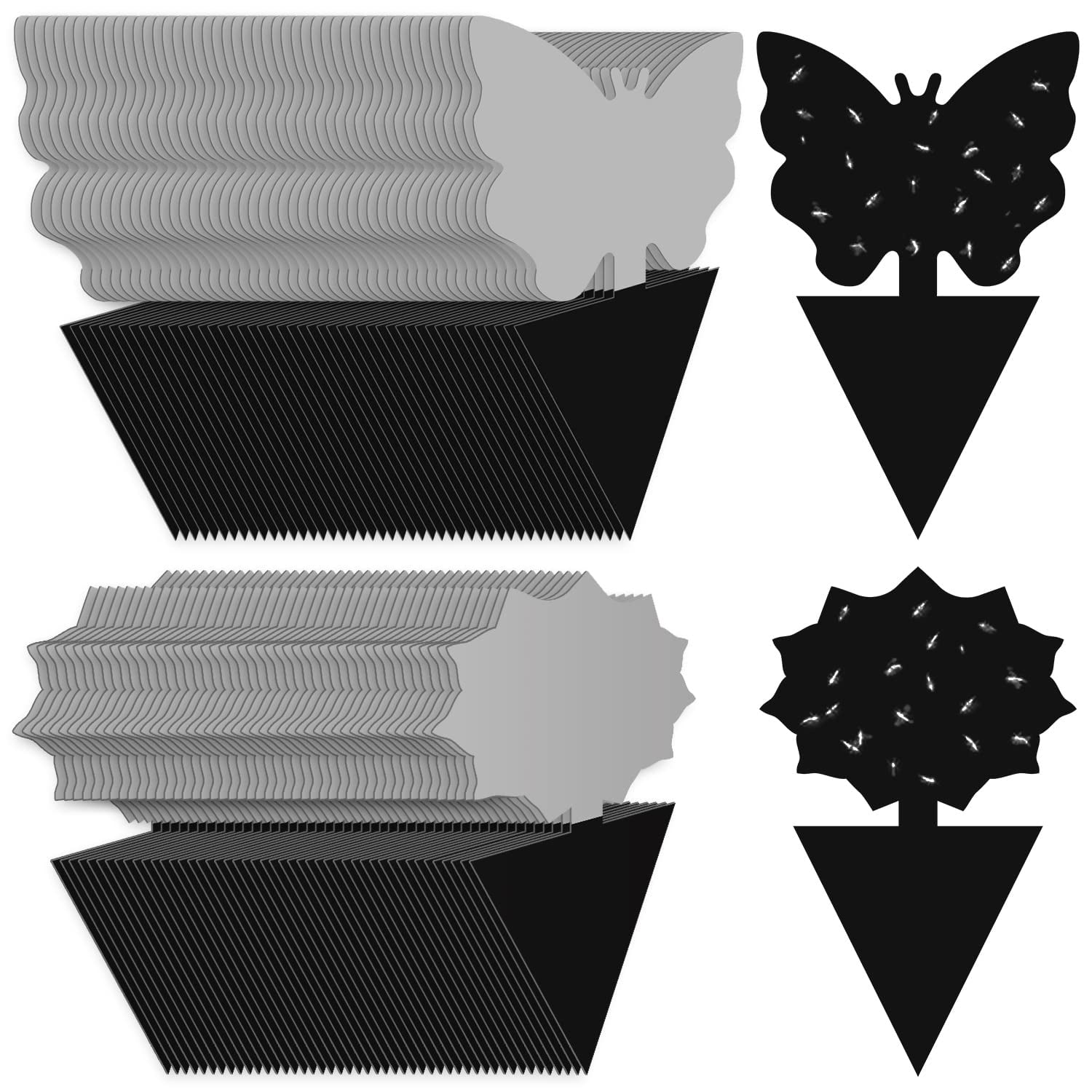 Landisun Fruit Fly Traps 48PCS Fungus Gnat-Traps for Indoor-Outdoor ...