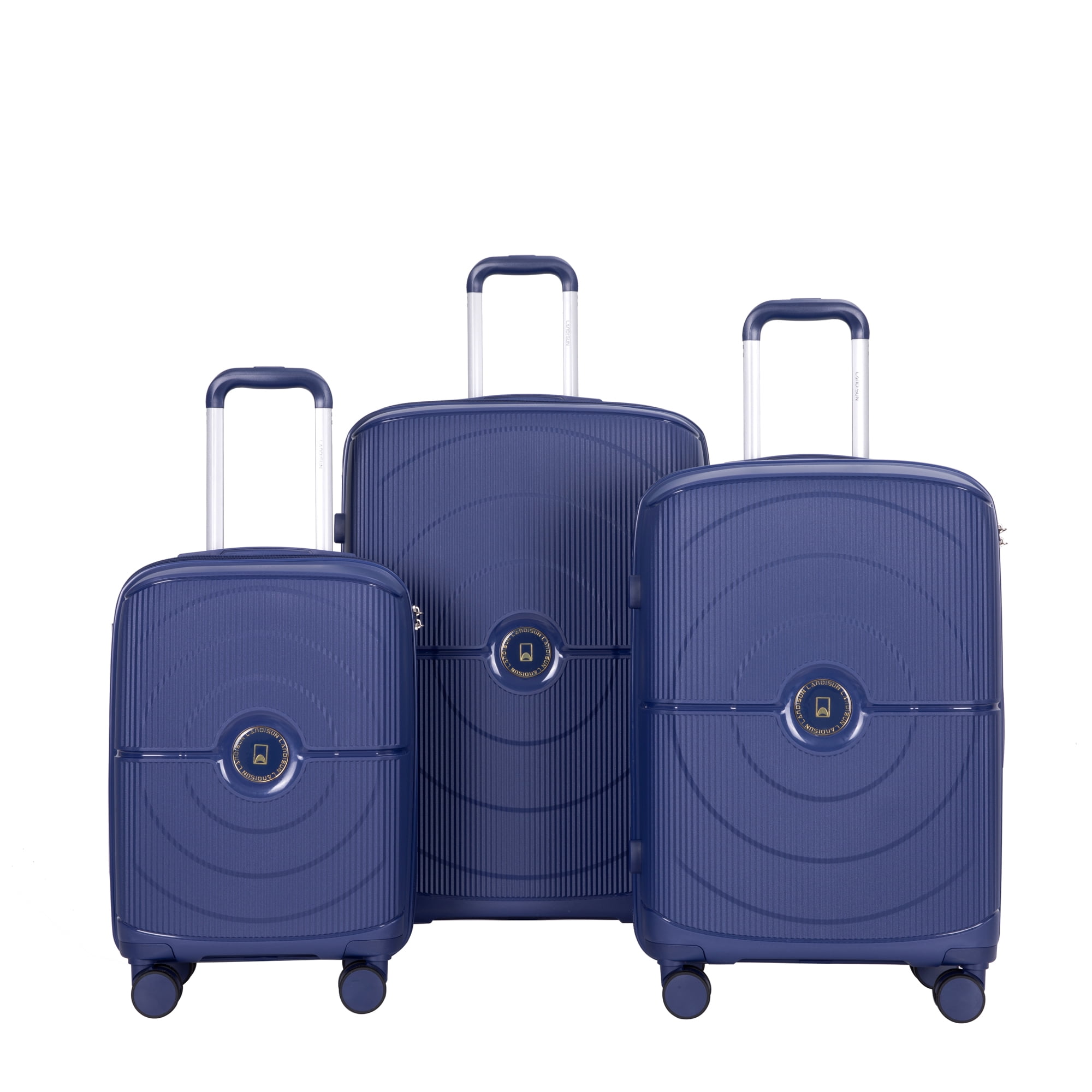 Landisun 3 Piece Luggage Set, Lightweight Hard Shell Expandable ...