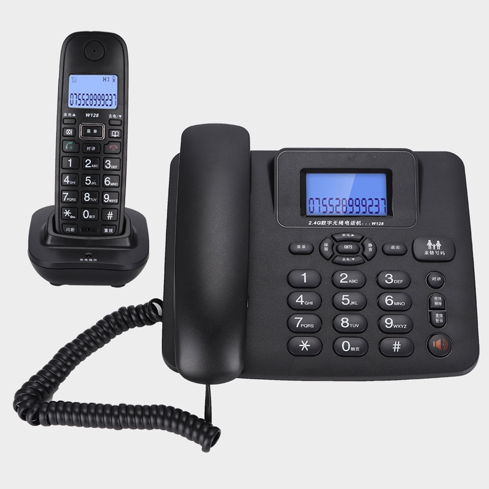 LandlineTelephone,W128 2.4GHz Intelligent Digital Telephone Landline US ...
