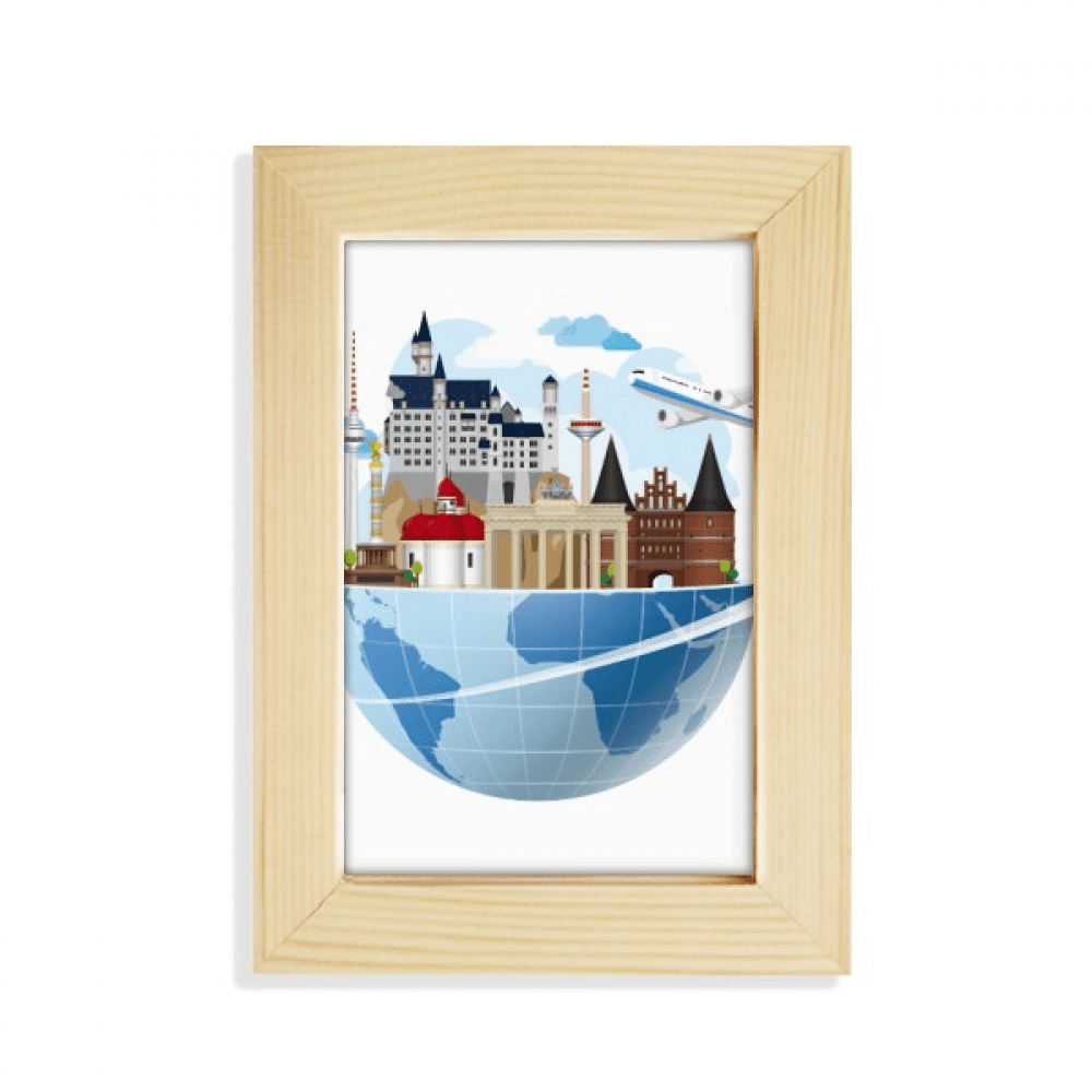 Landmark Journey Germany Plane Desktop Display Photo Frame Picture Art ...