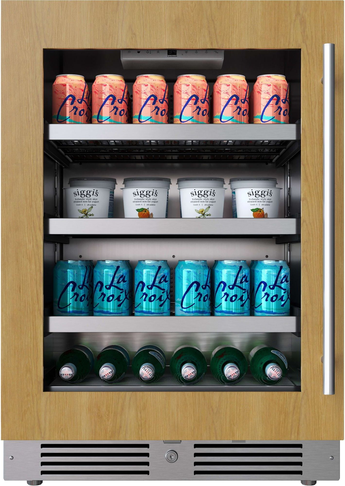 Landmark L3124ui1bglh 24" Wide 154 Can Capacity Beverage Cooler - Panel ...