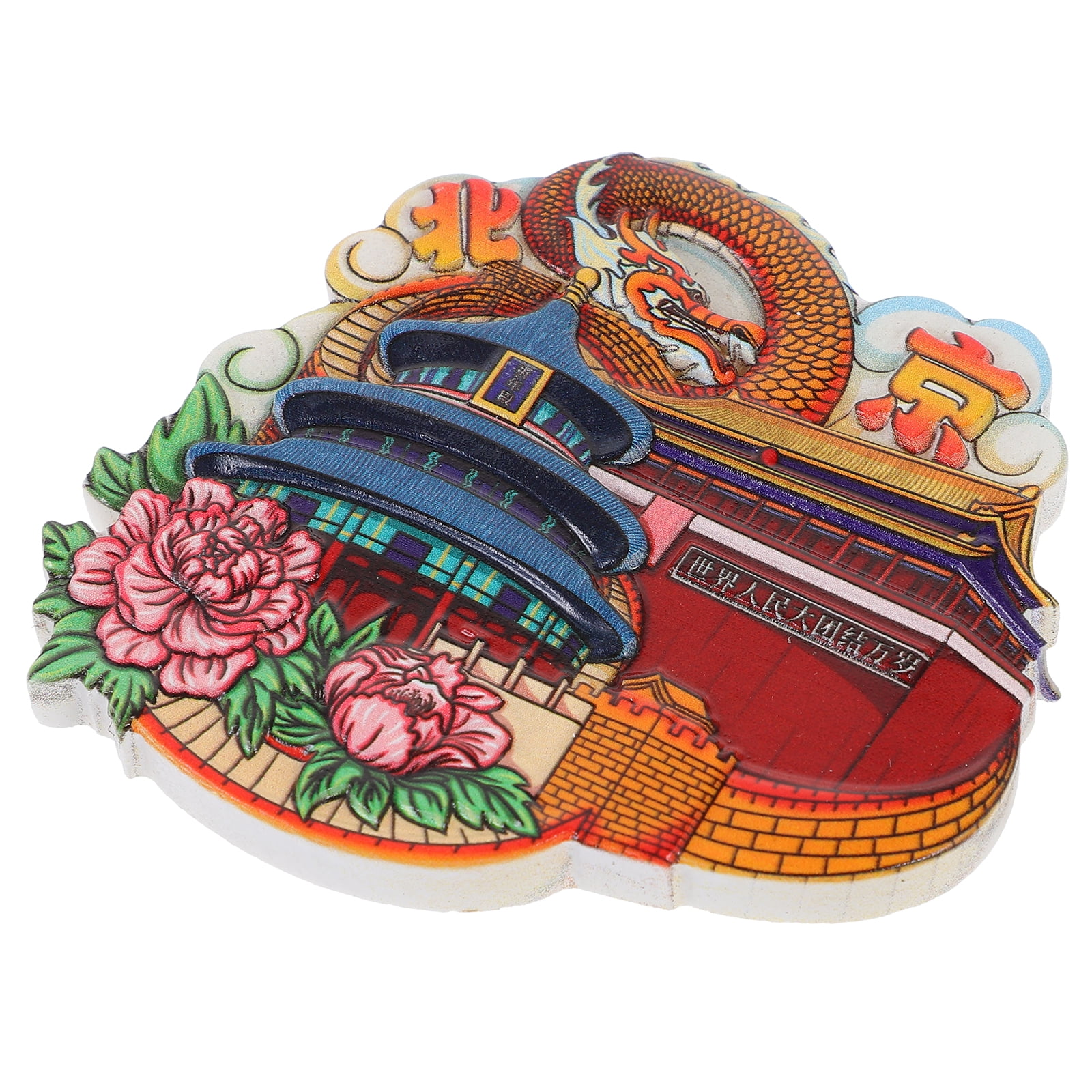 Landmark Magnetic Stickers Storage Cabinet Home Fridge Magnet Decor ...