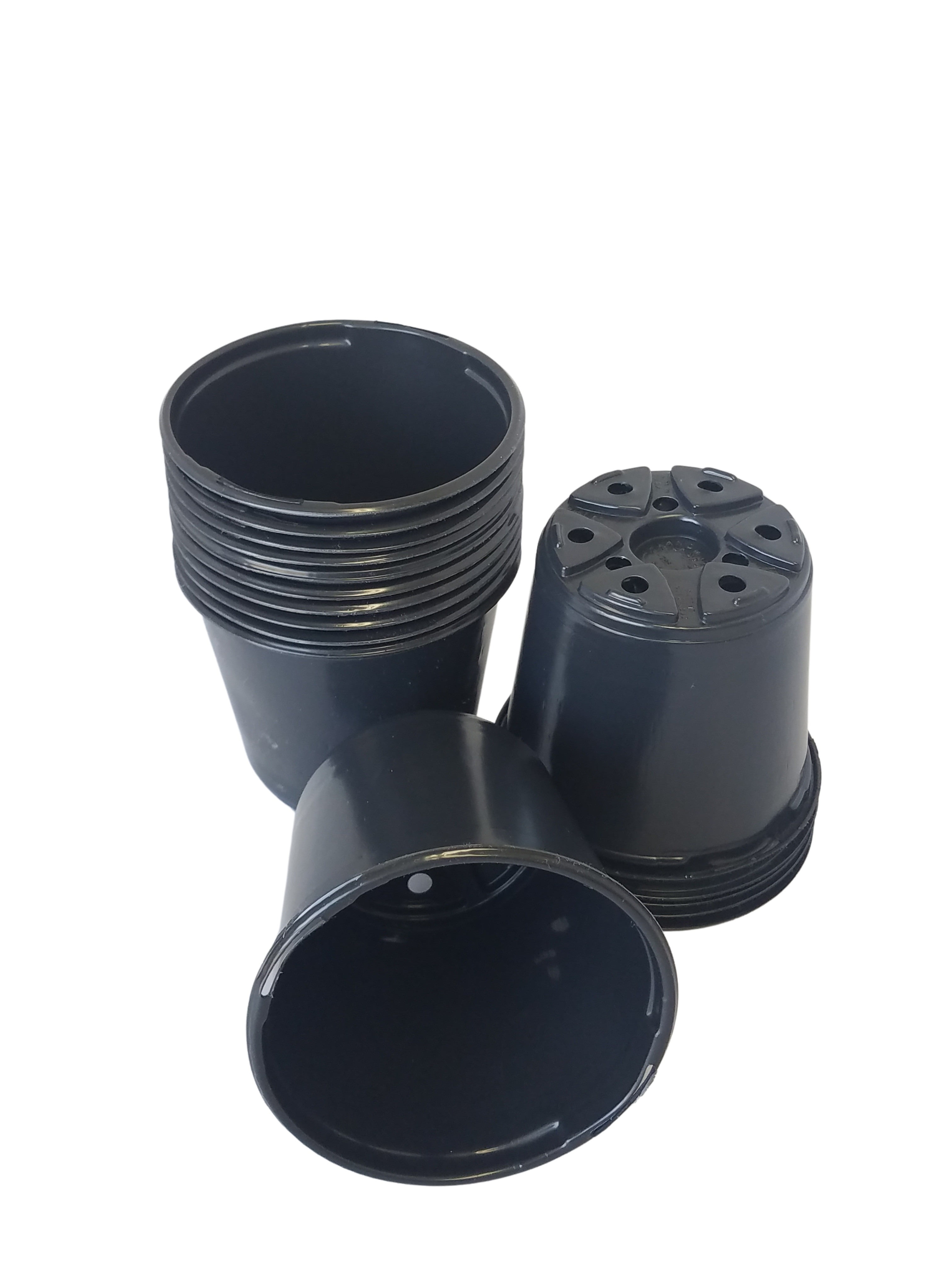 Landmark Plastic 4" Round Black Plastic Plant Pot, 50 Count - Walmart.com