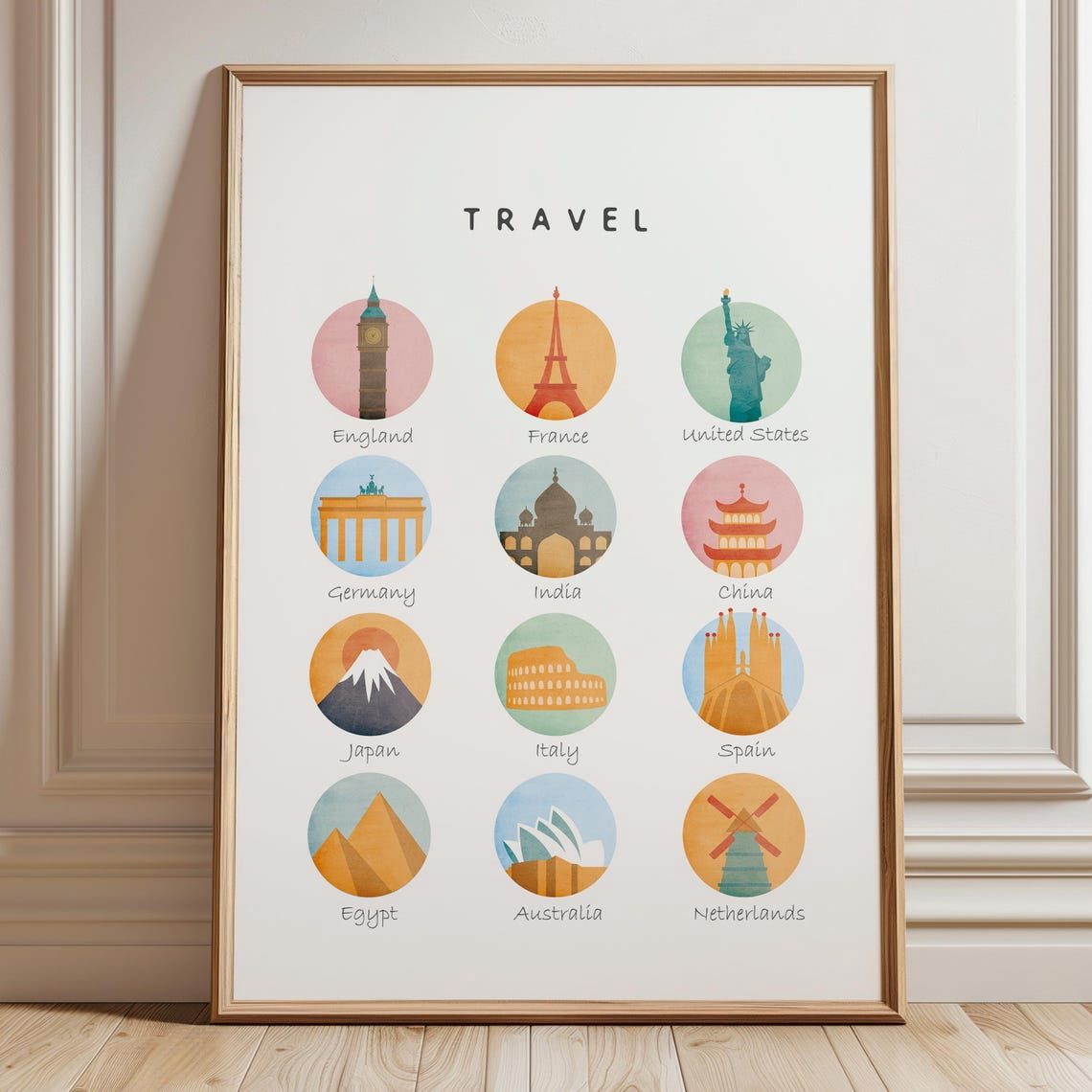 Landmark Poster, Montessori Materials, Educational Poster, Rainbow ...